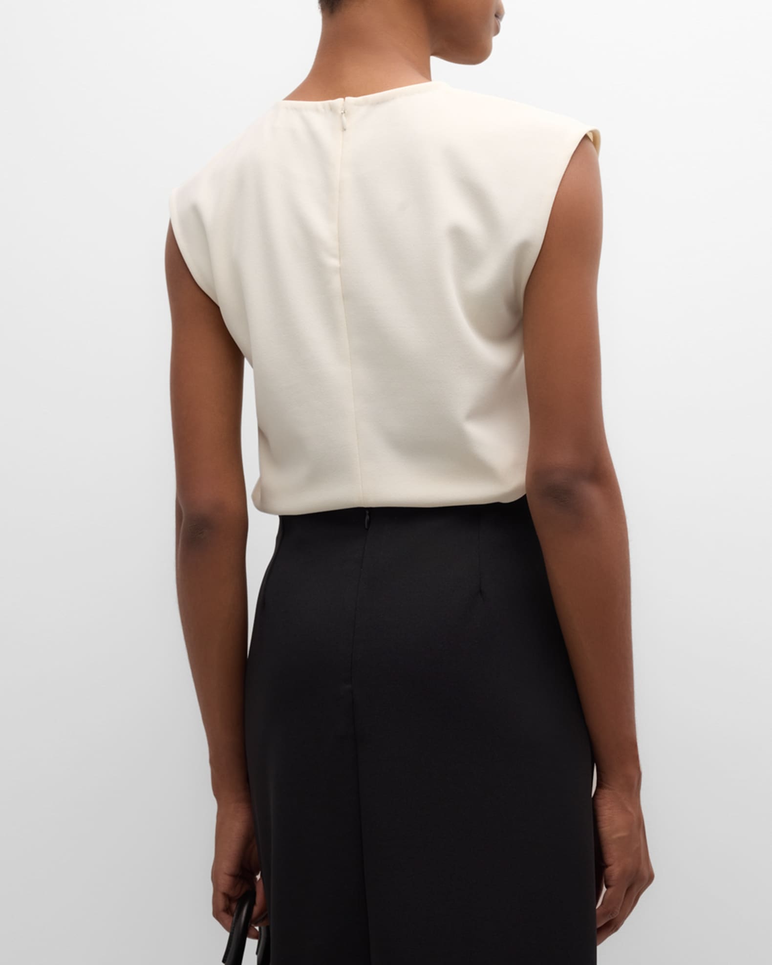 Tanya Taylor Rosalind Draped Cap-Sleeve Top | Neiman Marcus