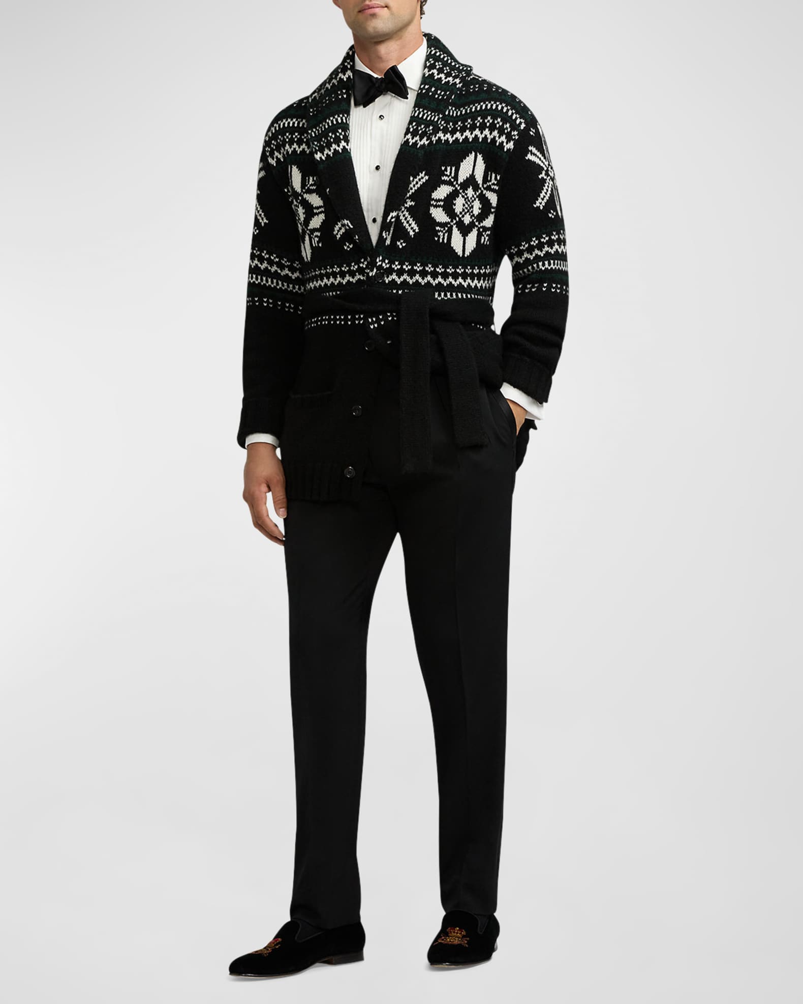Ralph Lauren Purple Label Men's Hand-Knit Cashmere Shawl Cardigan ...