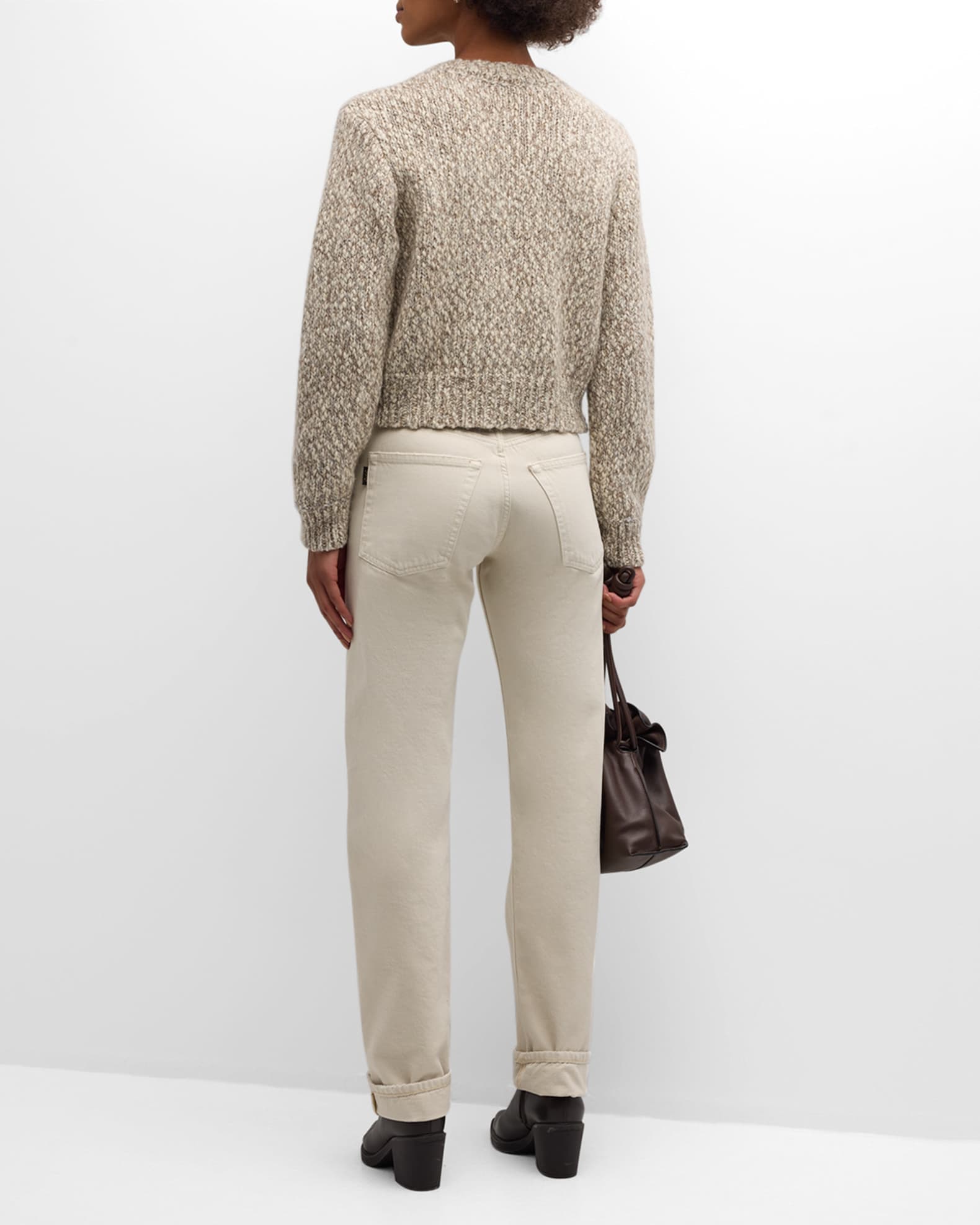 FRAME Marled Button-Down Cardigan | Neiman Marcus