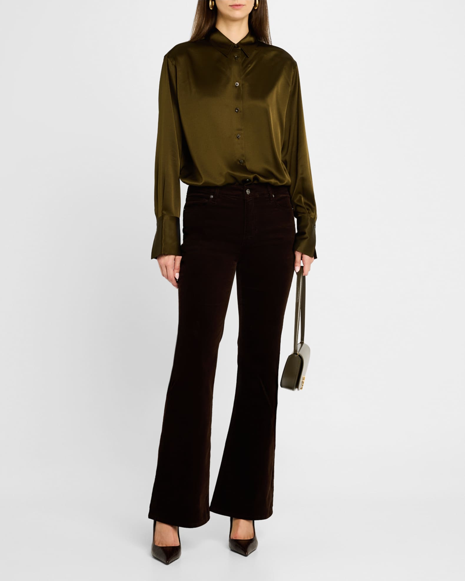 FRAME Le Easy Flare Corduroy Jeans | Neiman Marcus