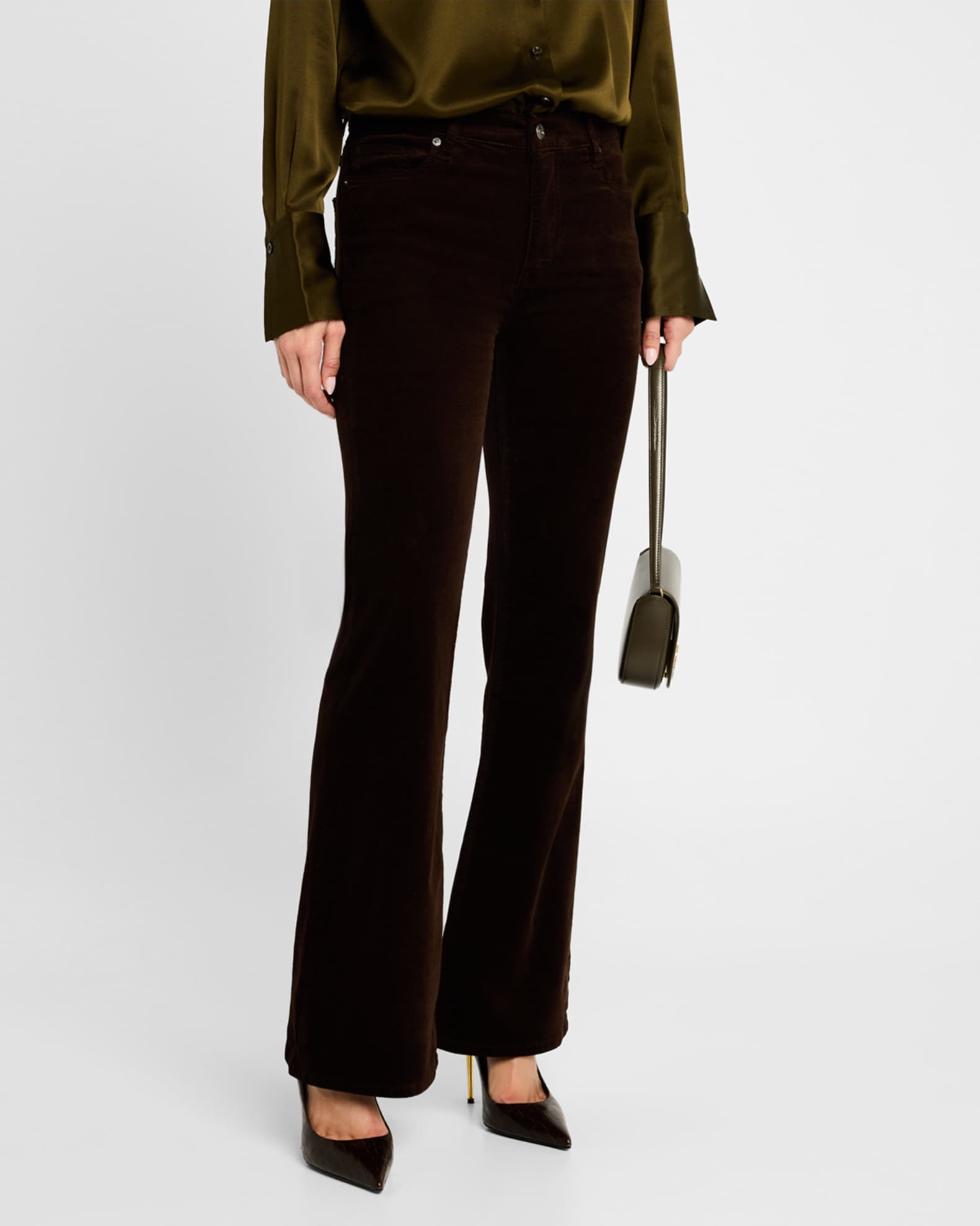 FRAME Le Easy Flare Corduroy Jeans | Neiman Marcus