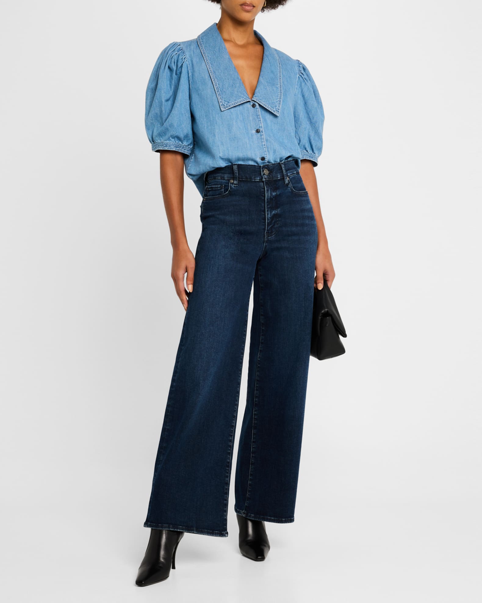 FRAME Le Slim Palazzo Jeans | Neiman Marcus