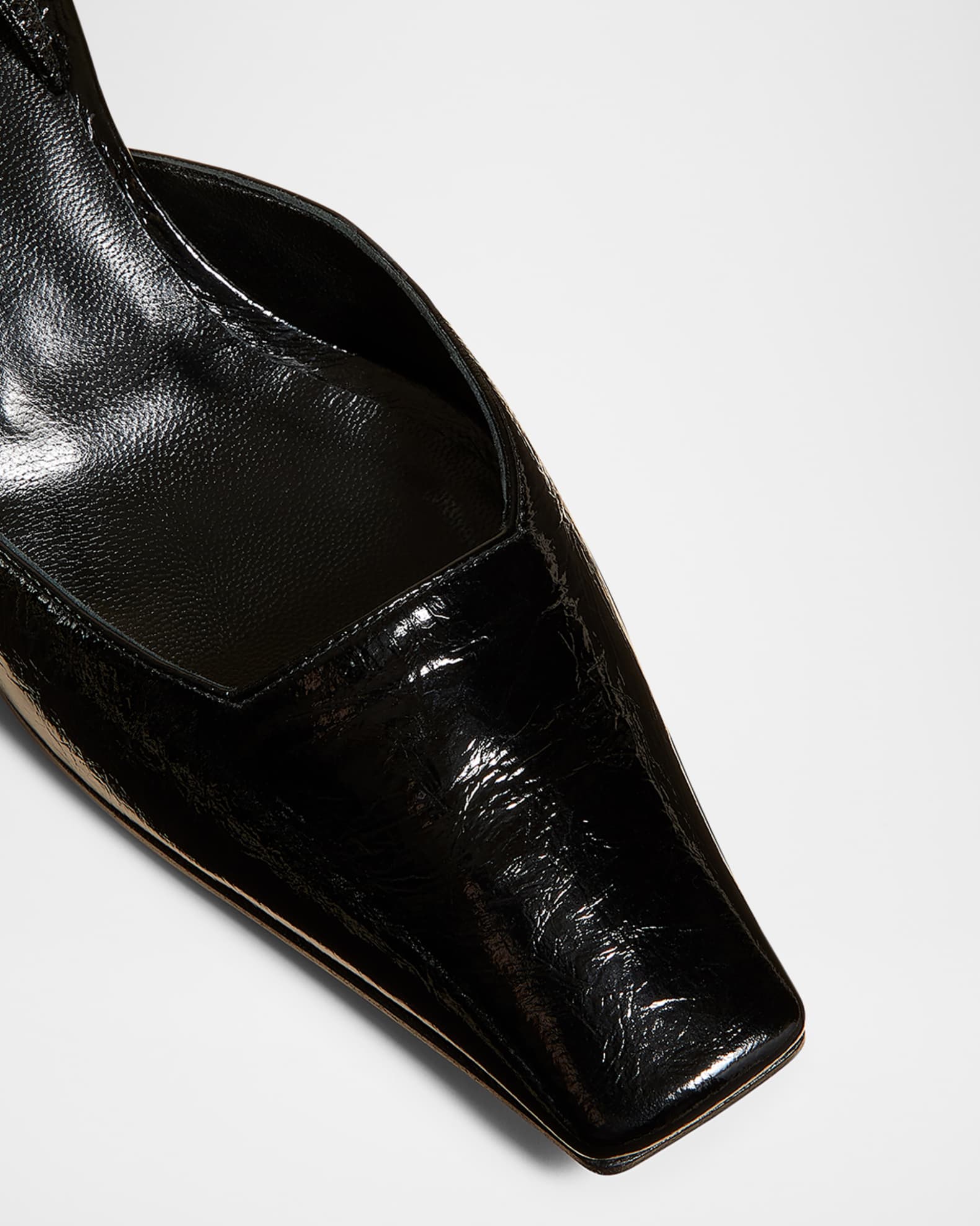 Khaite Roosevelt Leather Kitten Slingback Pumps | Neiman Marcus