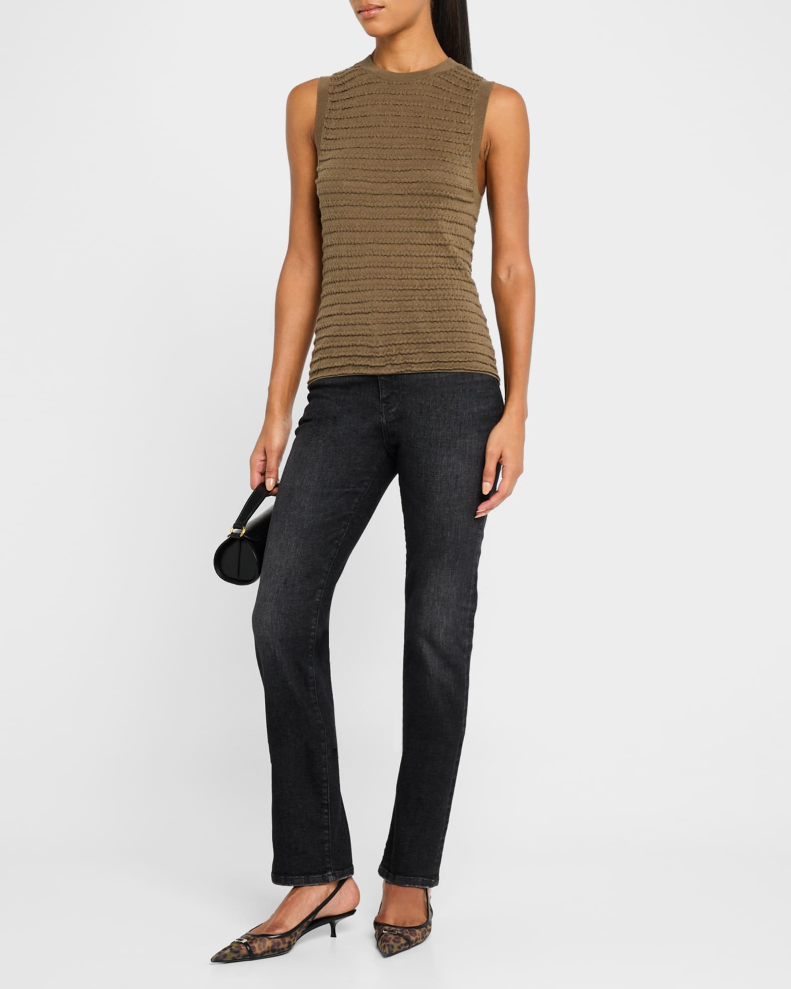FRAME Le High Straight Long Jeans | Neiman Marcus