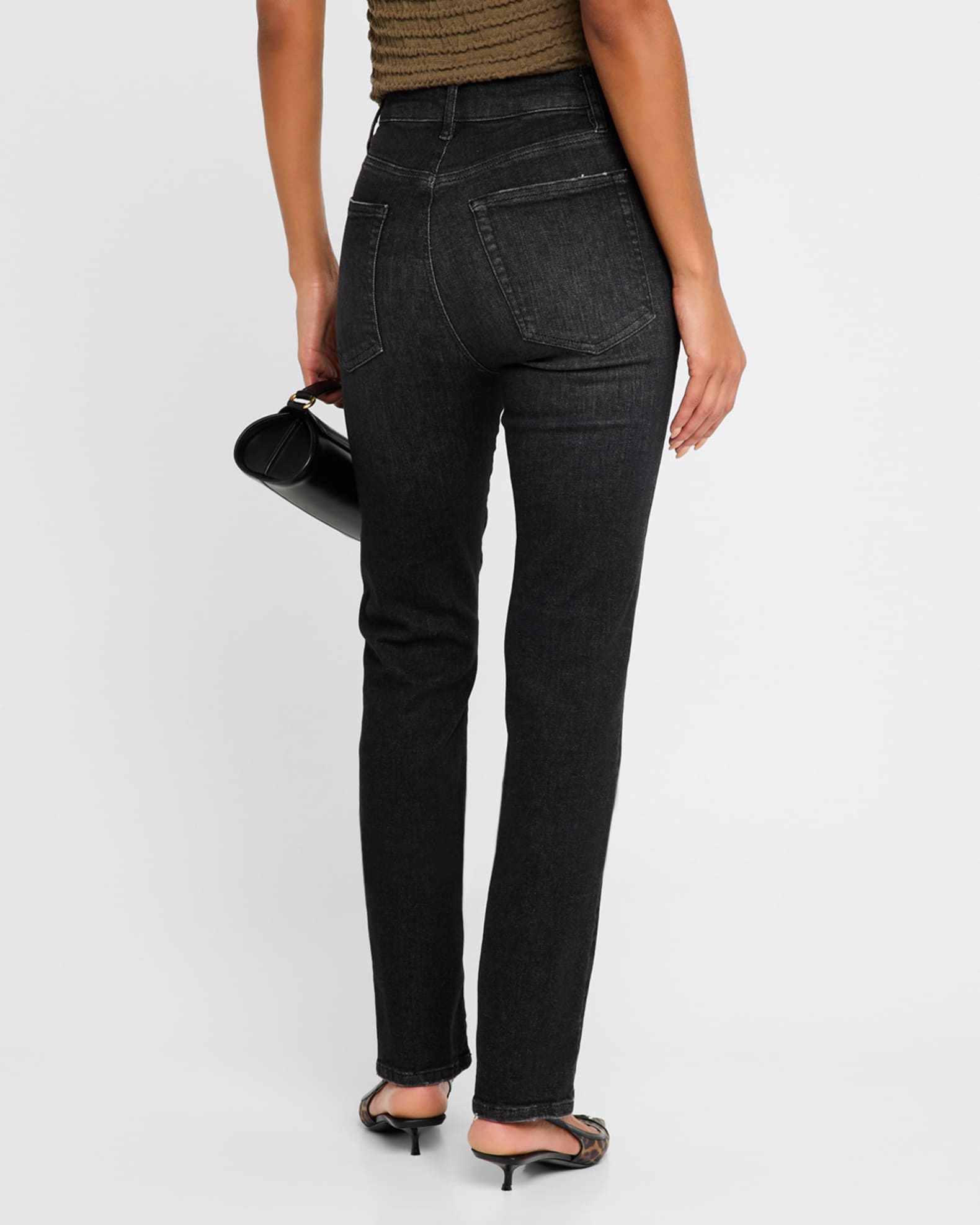 FRAME Le High Straight Long Jeans | Neiman Marcus