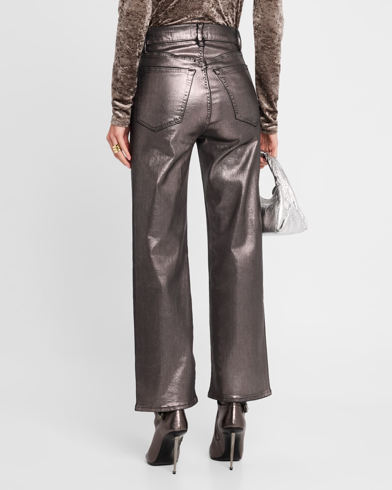 FRAME Le Sleek Straight Coated Jeans | Neiman Marcus