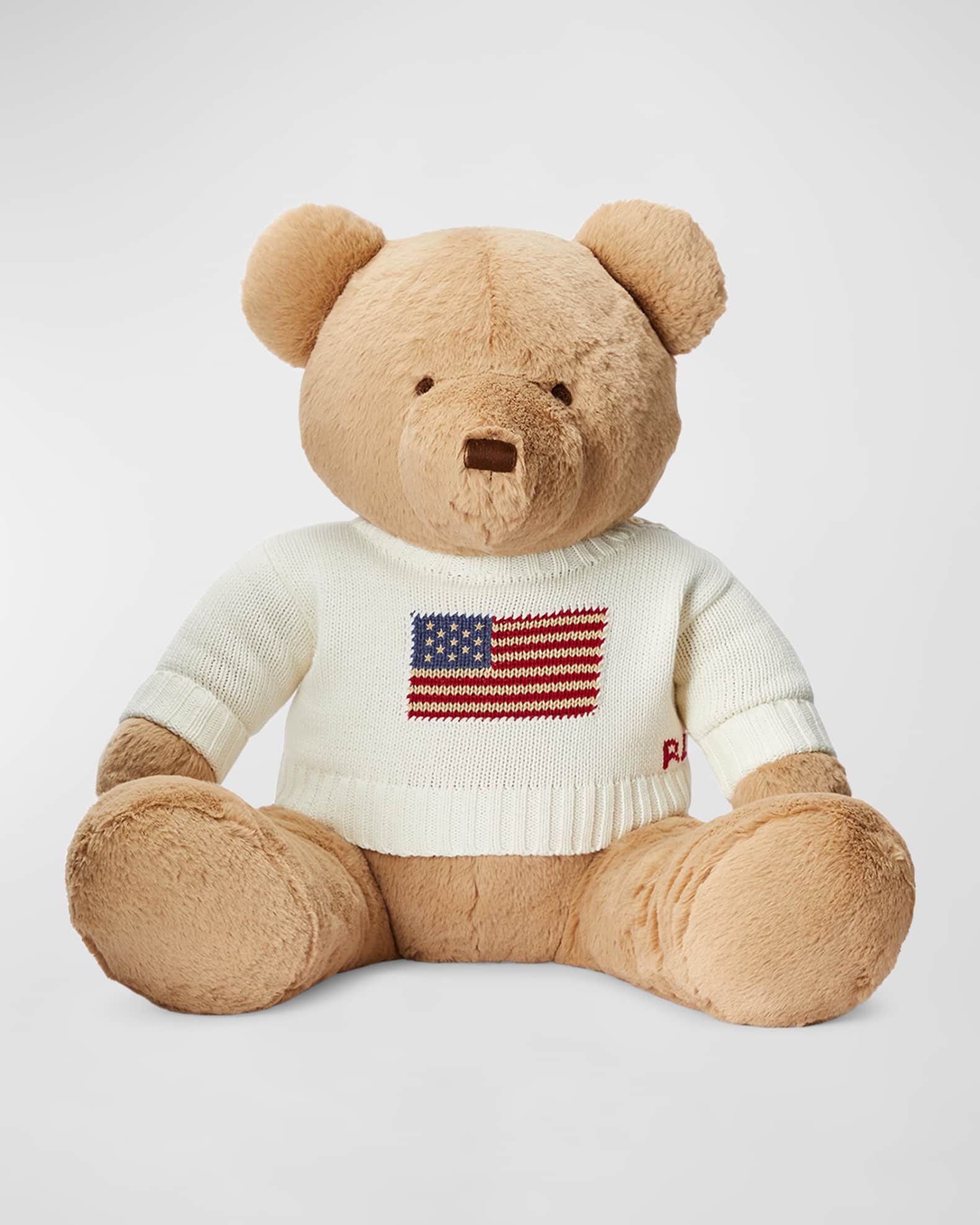 Ralph Lauren Childrenswear Kid's Large Flag Sweater Plush Polo Teddy Bear | Neiman Marcus