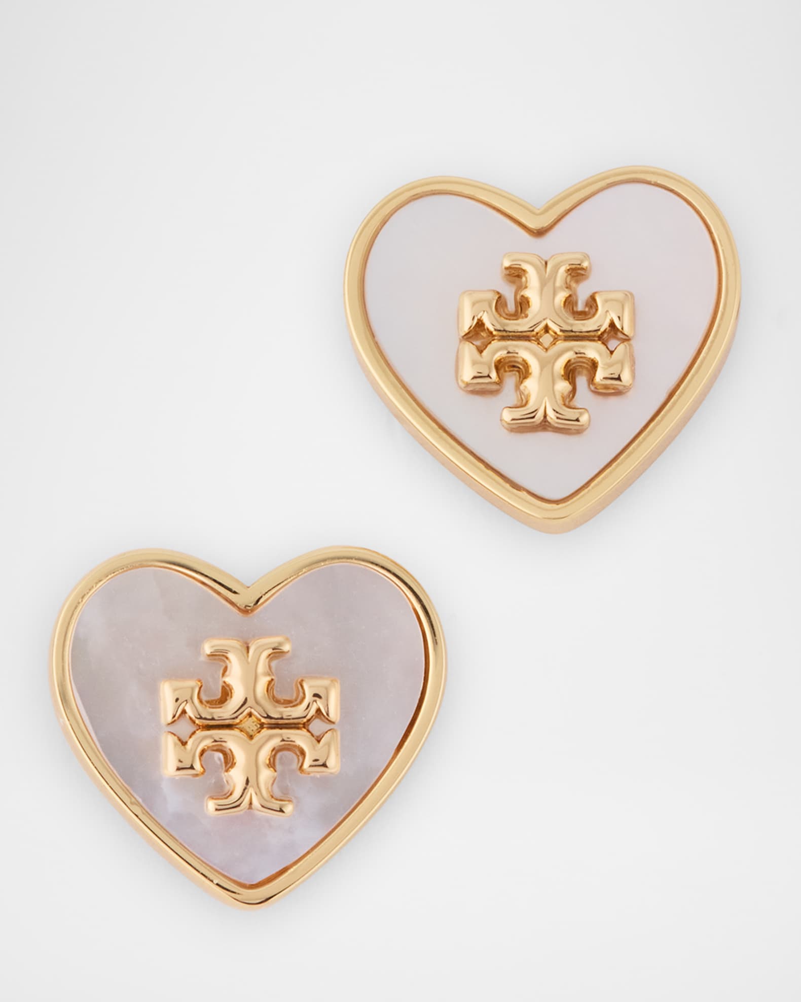 Tory Burch Kira Heart Stud Earrings | Neiman Marcus
