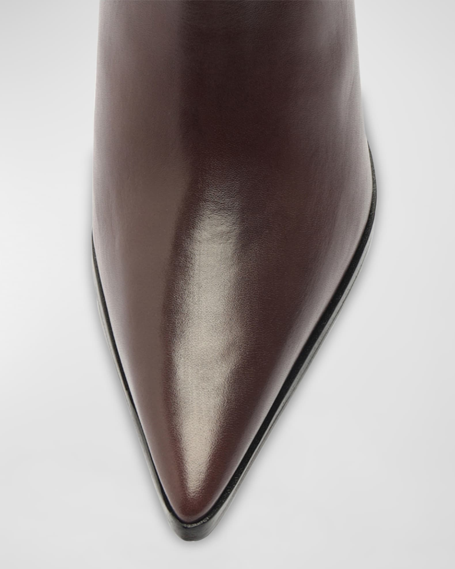 Schutz Mikki Leather Block-Heel Booties | Neiman Marcus
