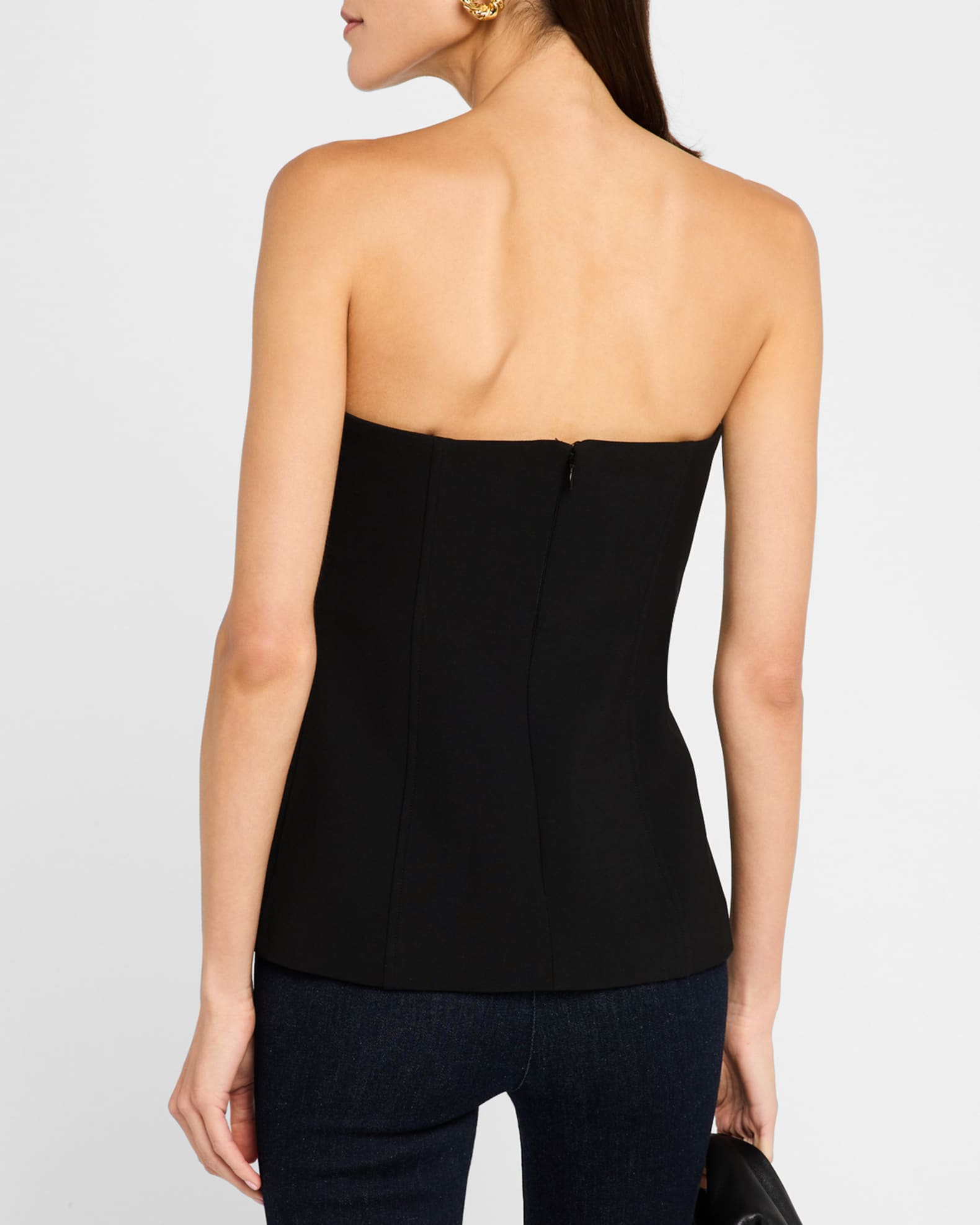Veronica Beard Forman Strapless Fitted Top | Neiman Marcus