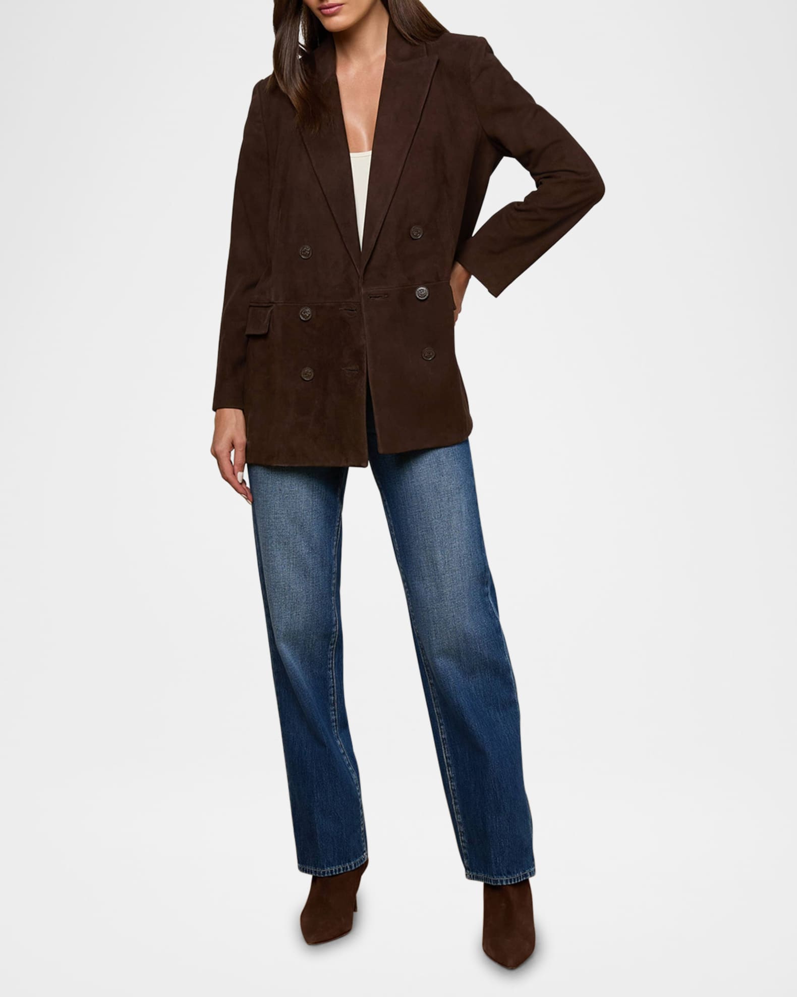 Aimee Relaxed Double-Breasted Blazer | Neiman Marcus