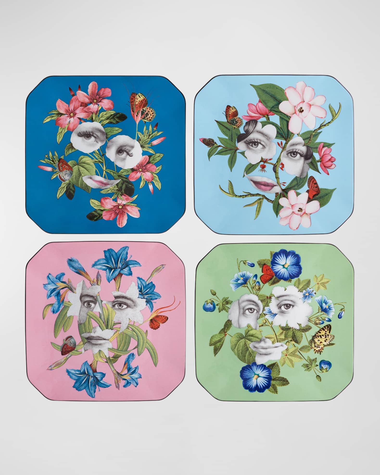 Christian LaCroix X Vista Alegre Fete Vos Jeux Dessert Plates, Set of 4 ...