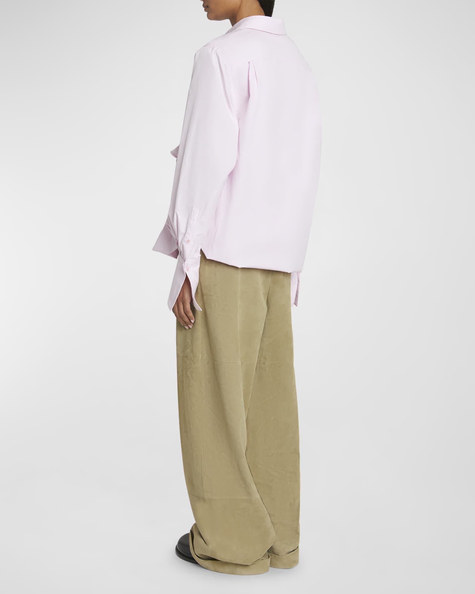 Loewe Belted Balloon-Hem Blouse | Neiman Marcus