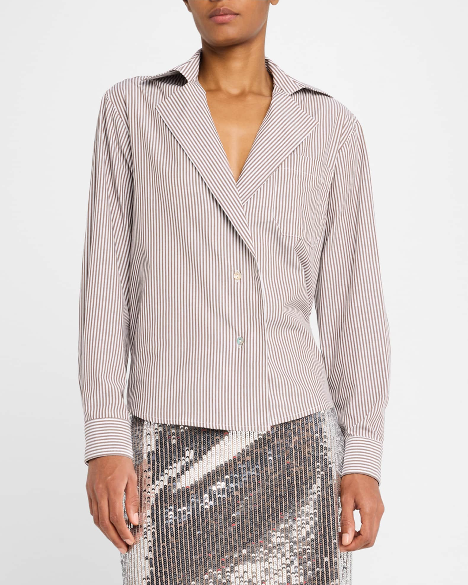 No Pise La Grama Daniela Stripe Shirt | Neiman Marcus