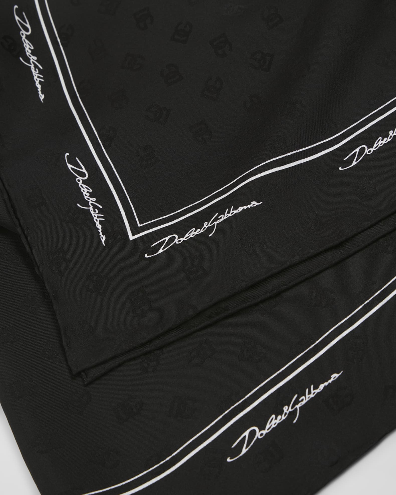 Dolce&Gabbana DG Monogram Jacquard Silk Twill Scarf | Neiman Marcus