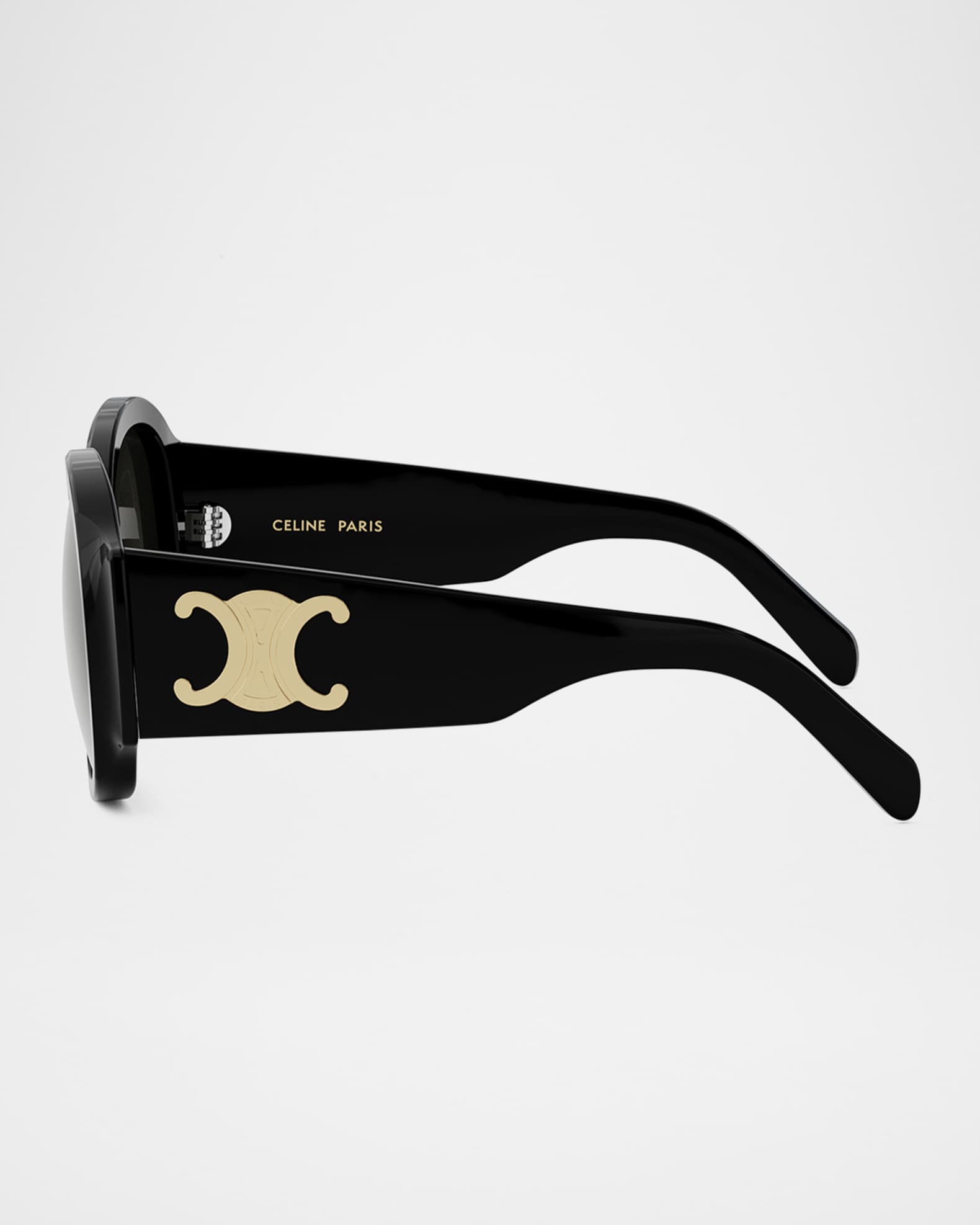 Celine Max Triomphe Round Acetate Sunglasses | Neiman Marcus