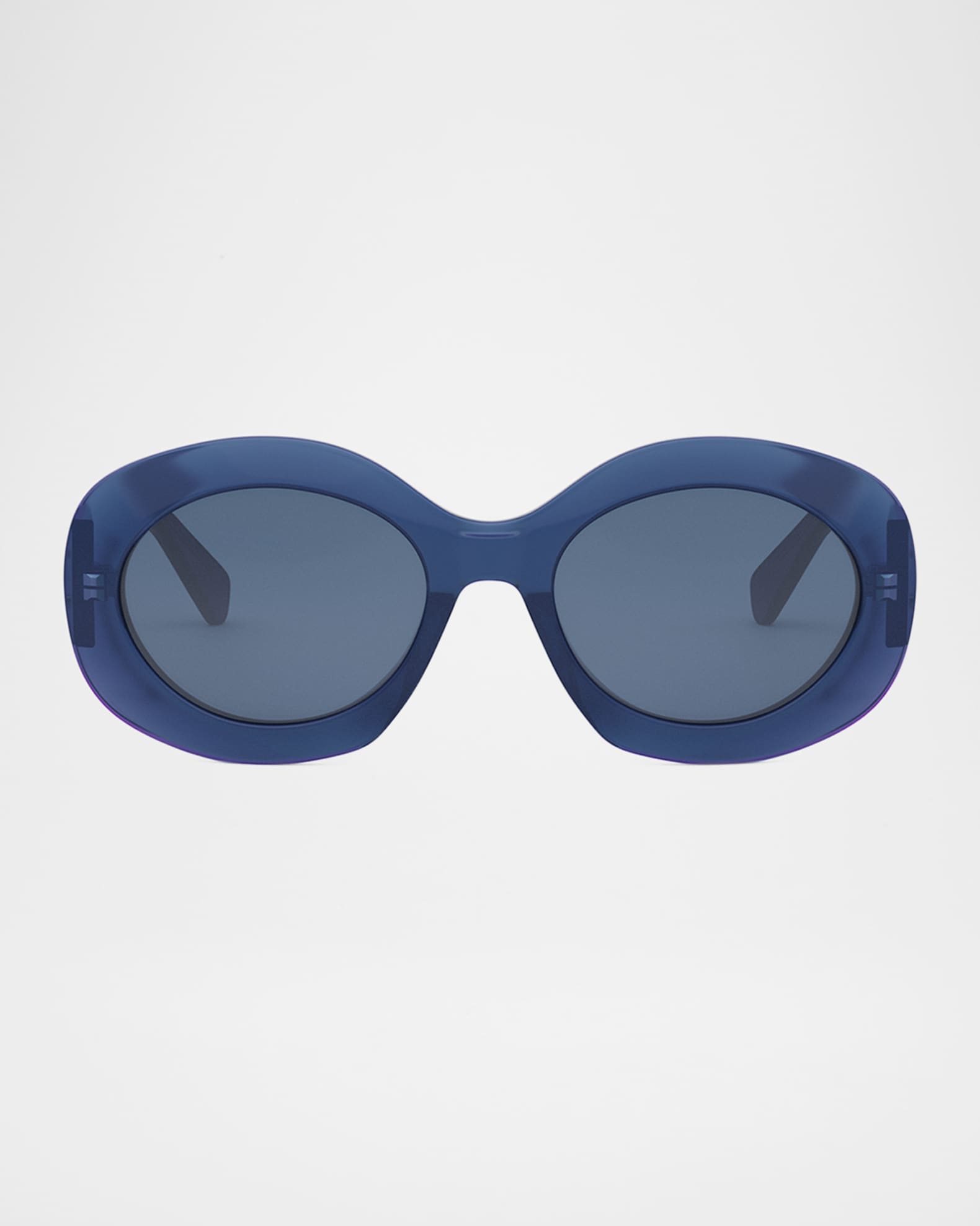 Triomphe Round Acetate Sunglasses | Neiman Marcus