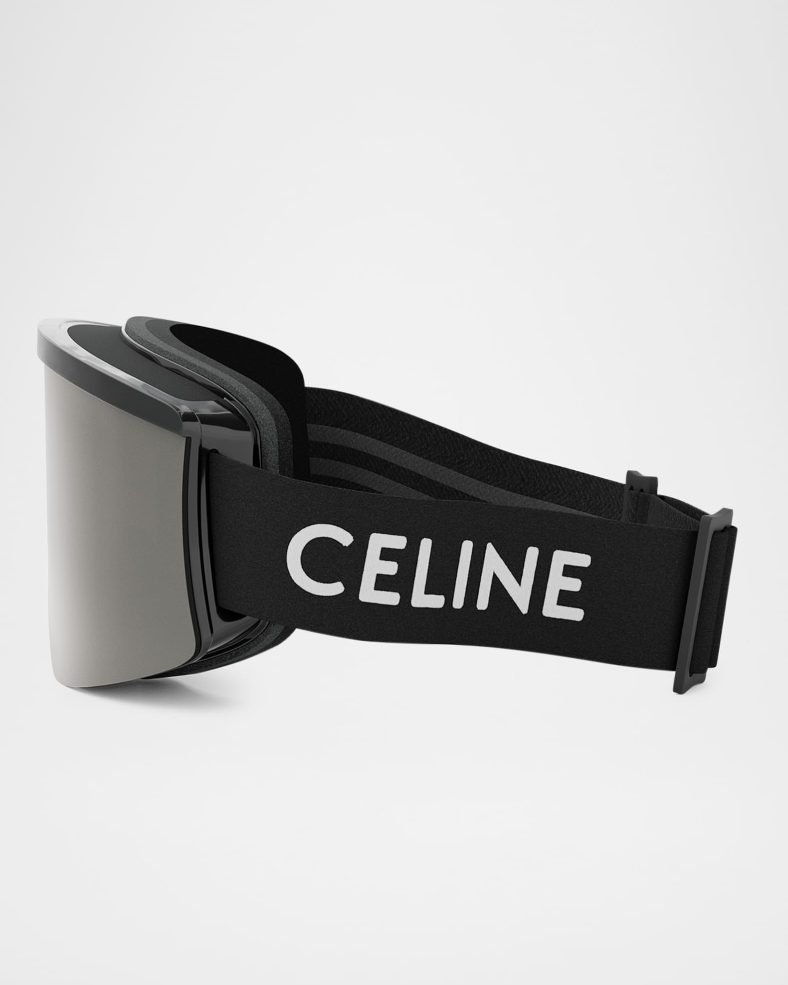 Celine Monochrome Logo-Print Ski Goggles | Neiman Marcus