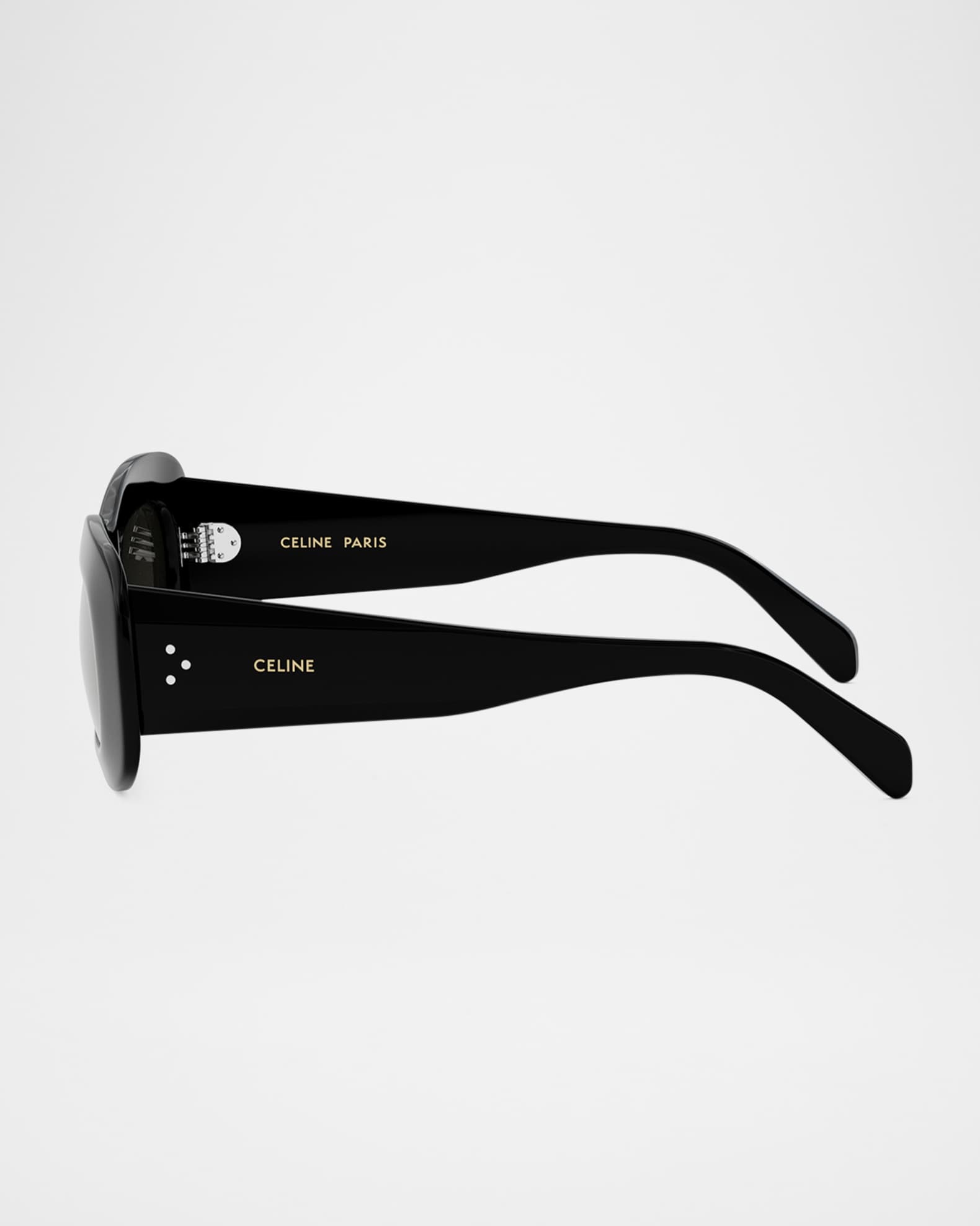 Bold 3 Dots Acetate Rectangle Sunglasses