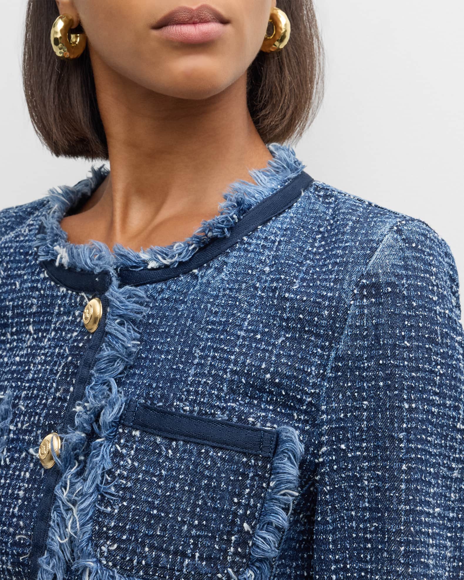 Cinq a Sept Boucle Denim Zanda Jacket | Neiman Marcus