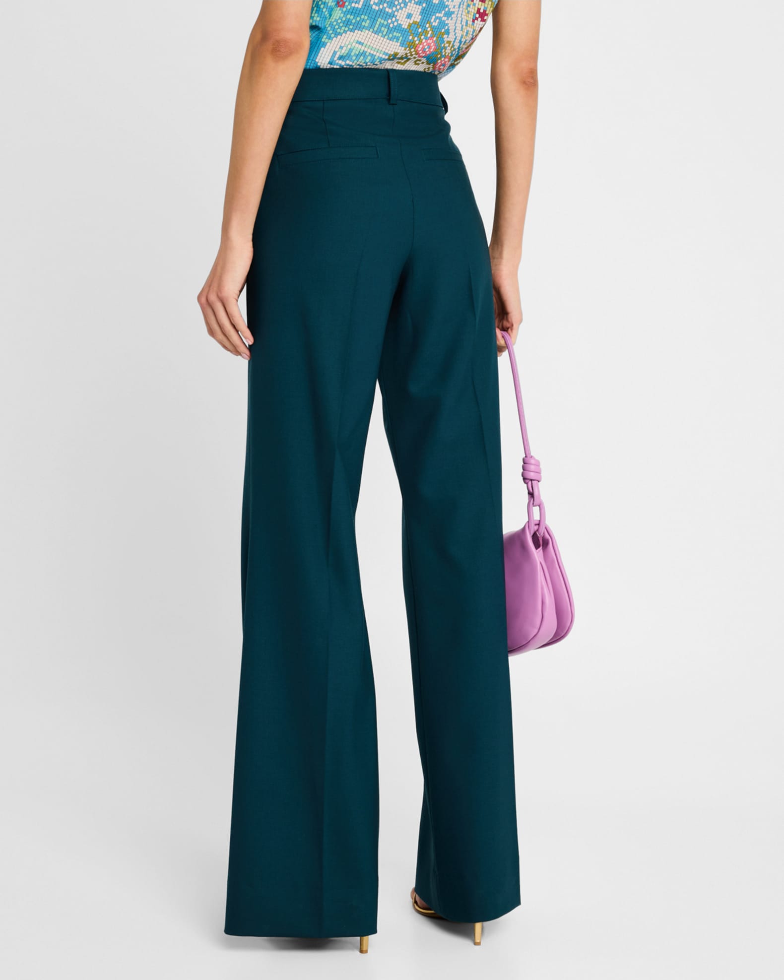 Maison Common Wool-Blend Wide-Leg Pants | Neiman Marcus