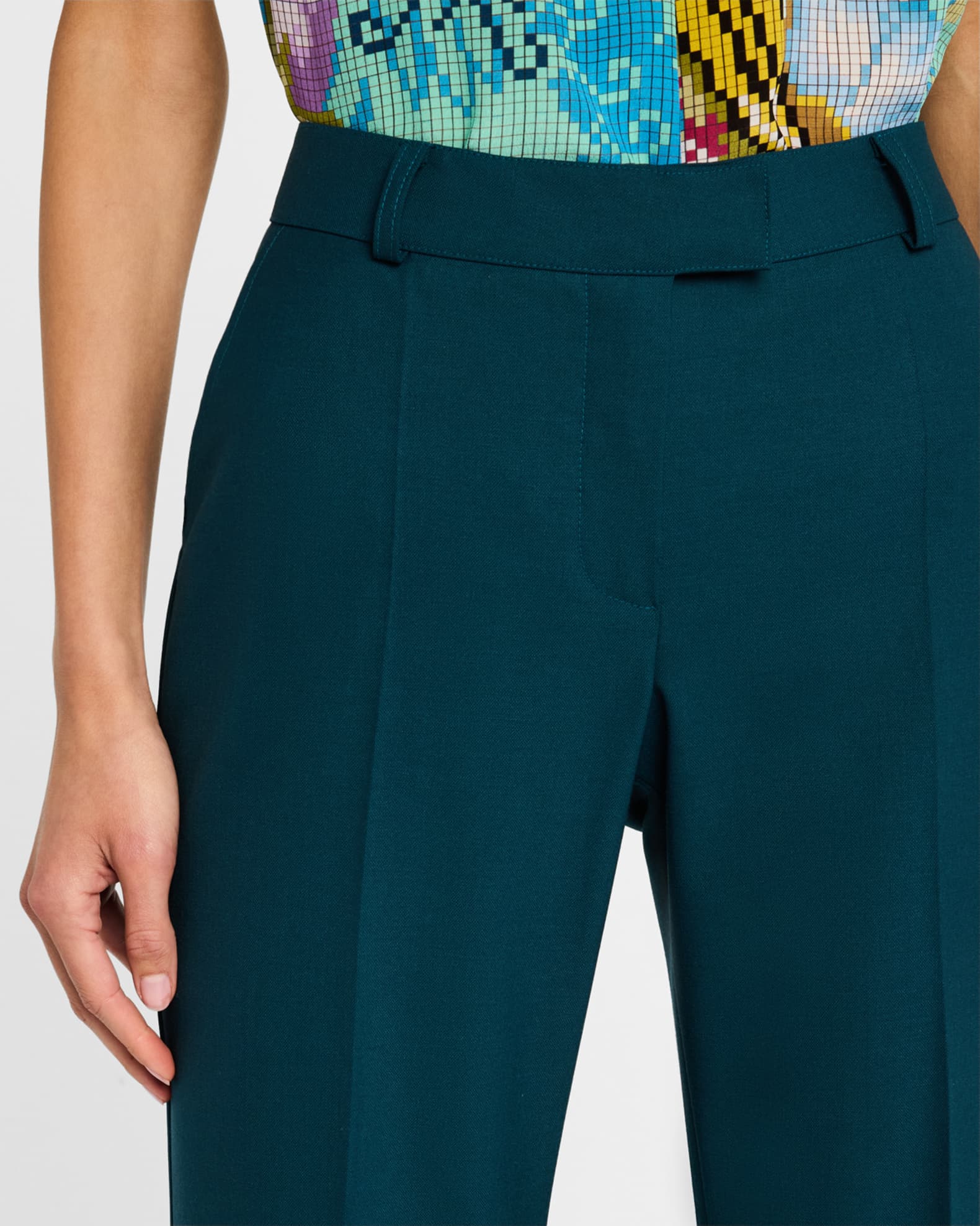 Maison Common Wool-Blend Wide-Leg Pants | Neiman Marcus