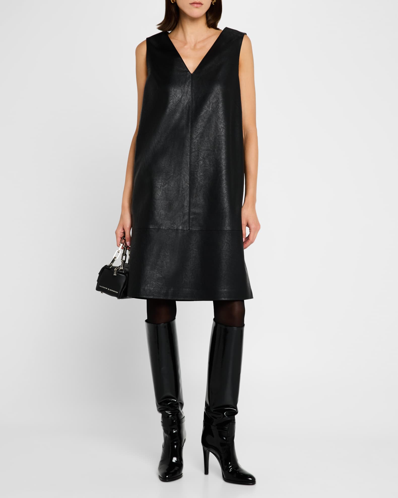Kobi Halperin Graylen Sleeveless Vegan Leather Dress | Neiman Marcus