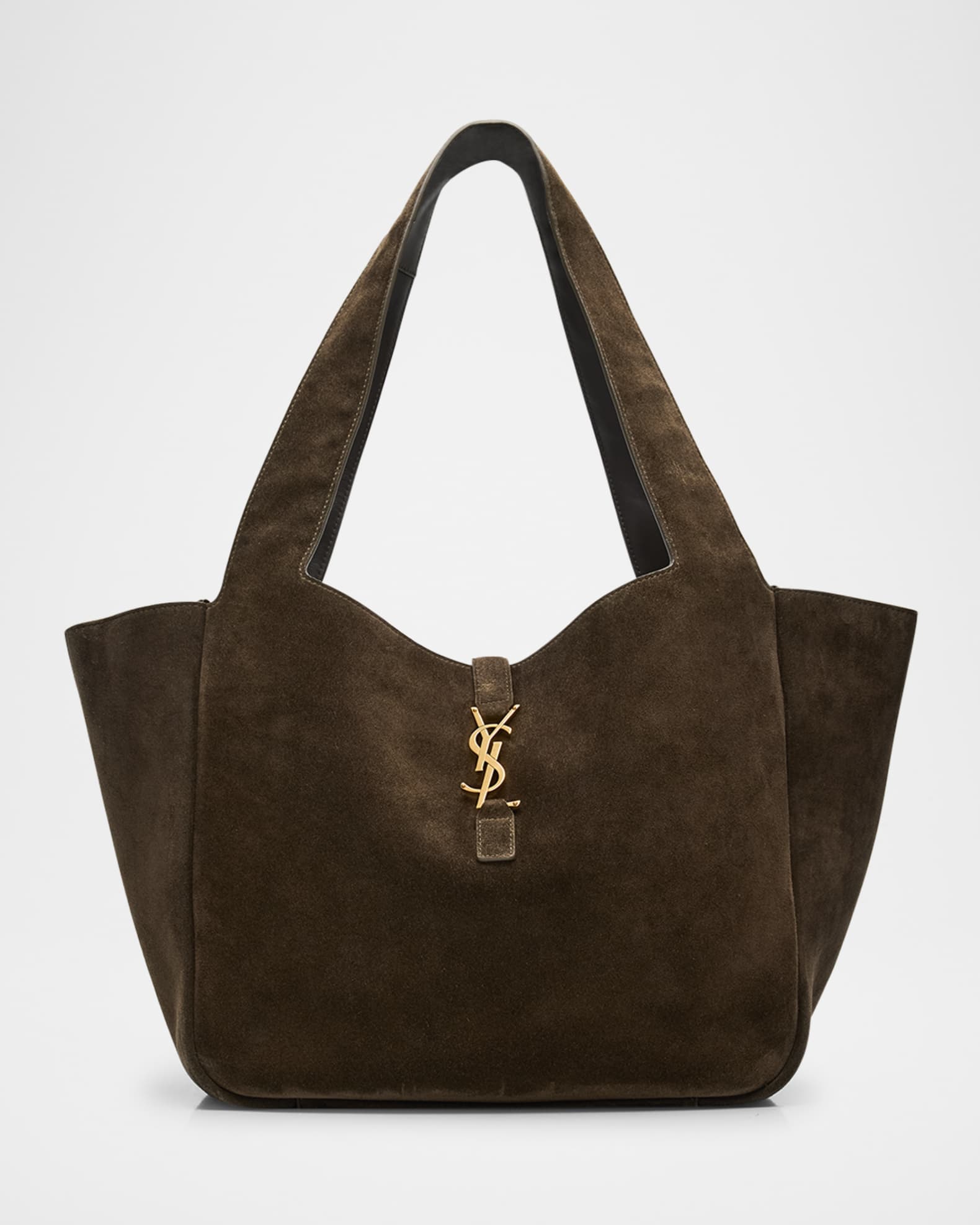 Saint Laurent Le 5 À 7 Bea YSL Cabas Tote Bag in Suede | Neiman Marcus