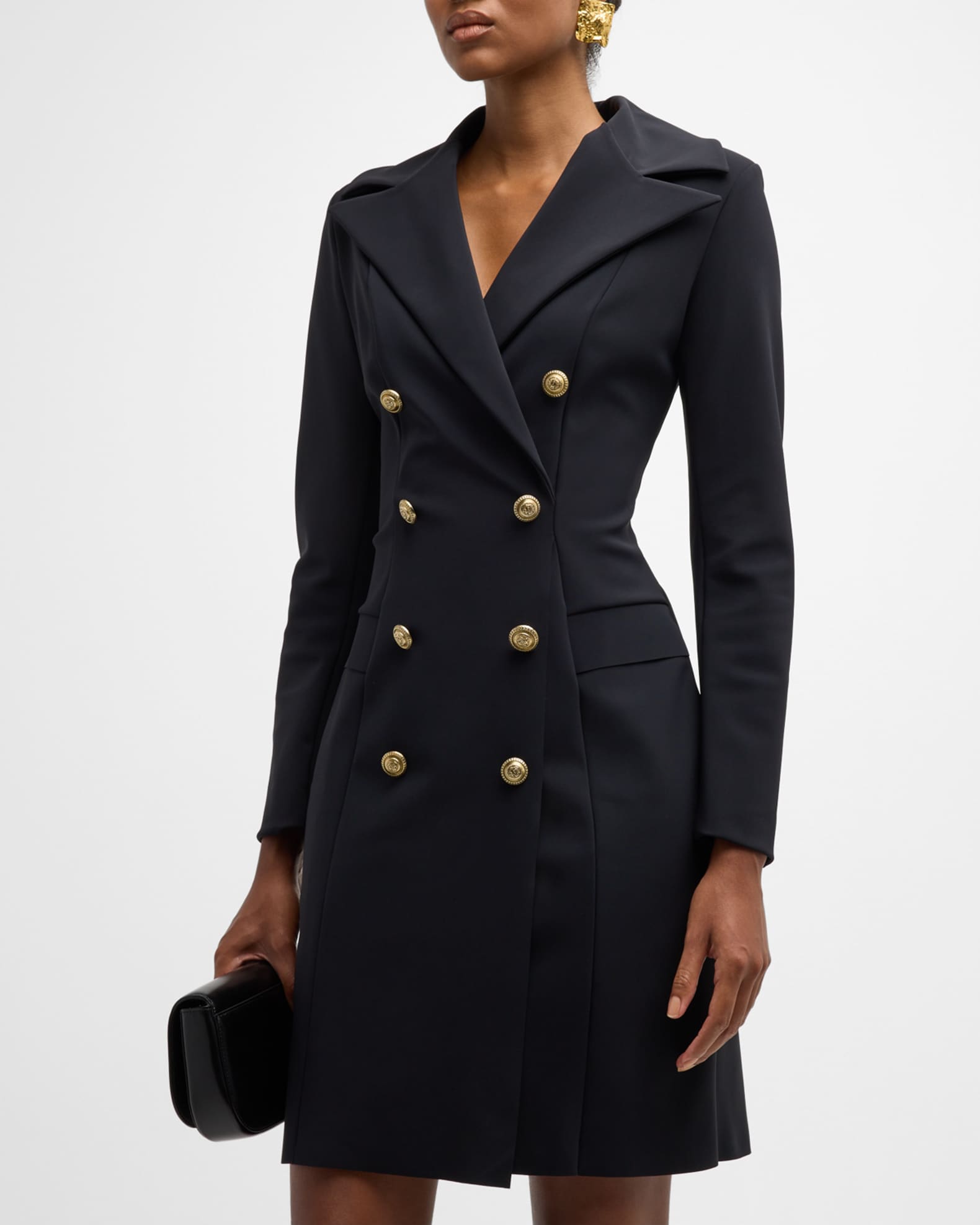 Chiara Boni La Petite Robe Double-Breasted Blazer Dress | Neiman Marcus