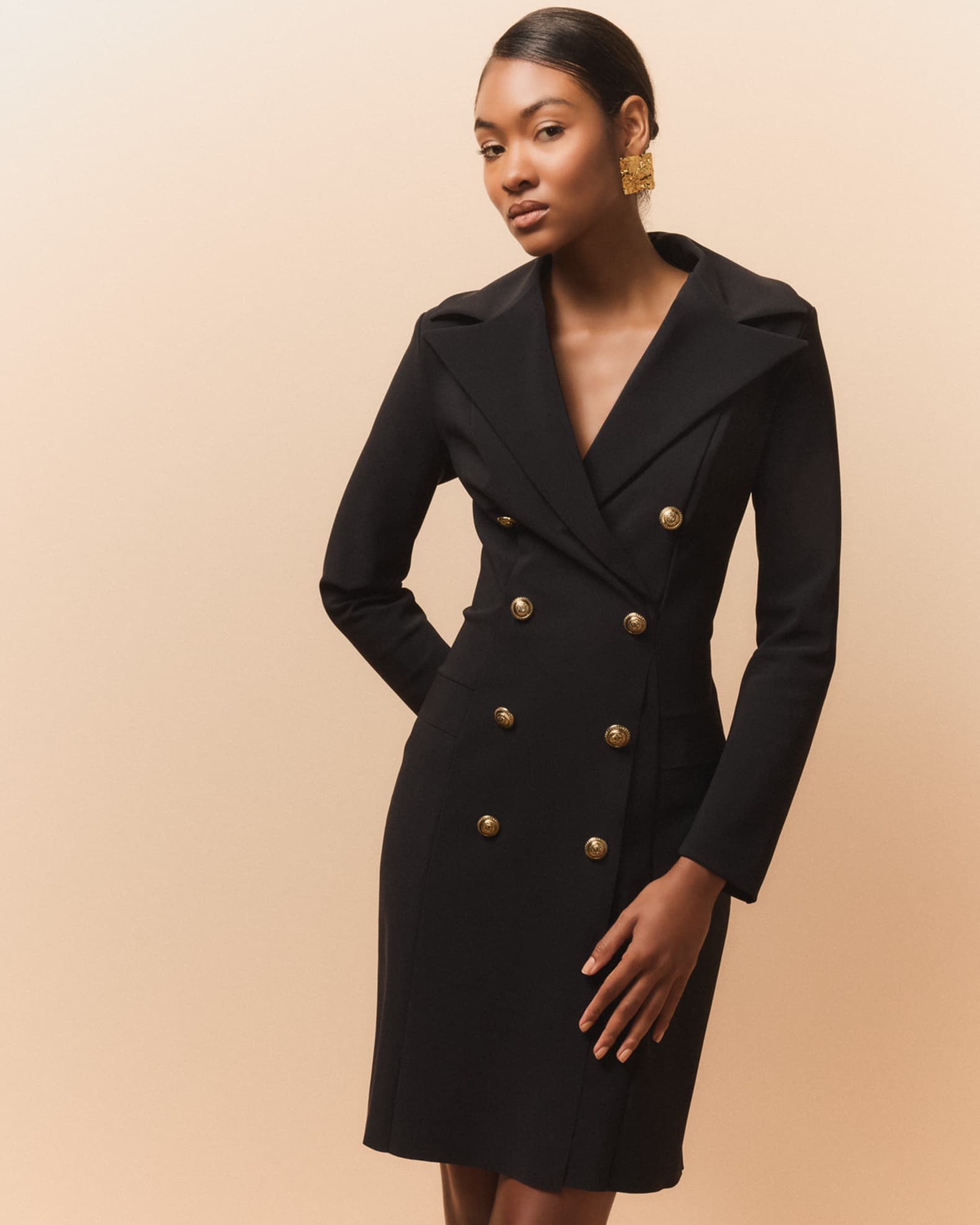 Chiara Boni La Petite Robe Double-Breasted Blazer Dress | Neiman Marcus