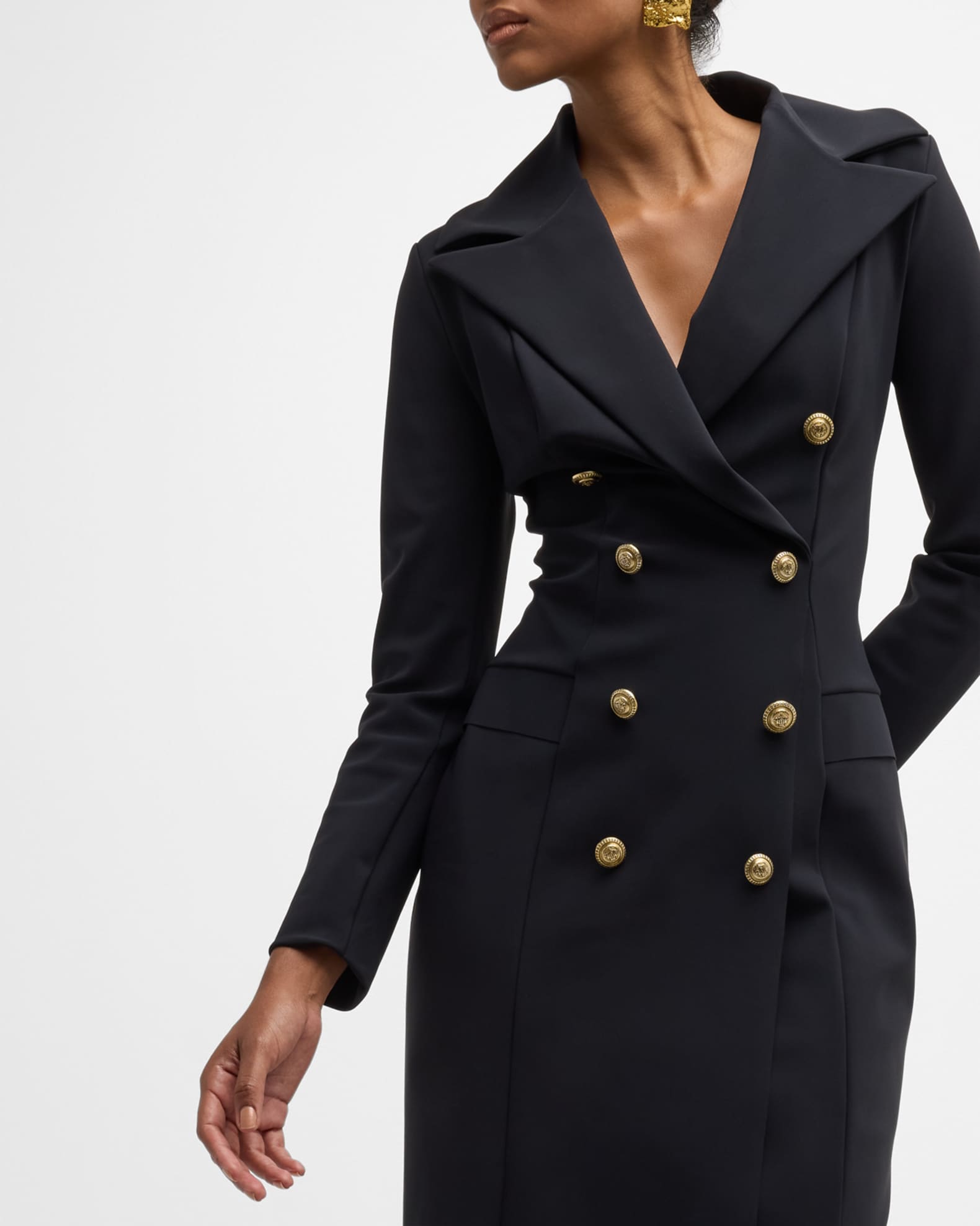 Chiara Boni La Petite Robe Double-Breasted Blazer Dress | Neiman Marcus