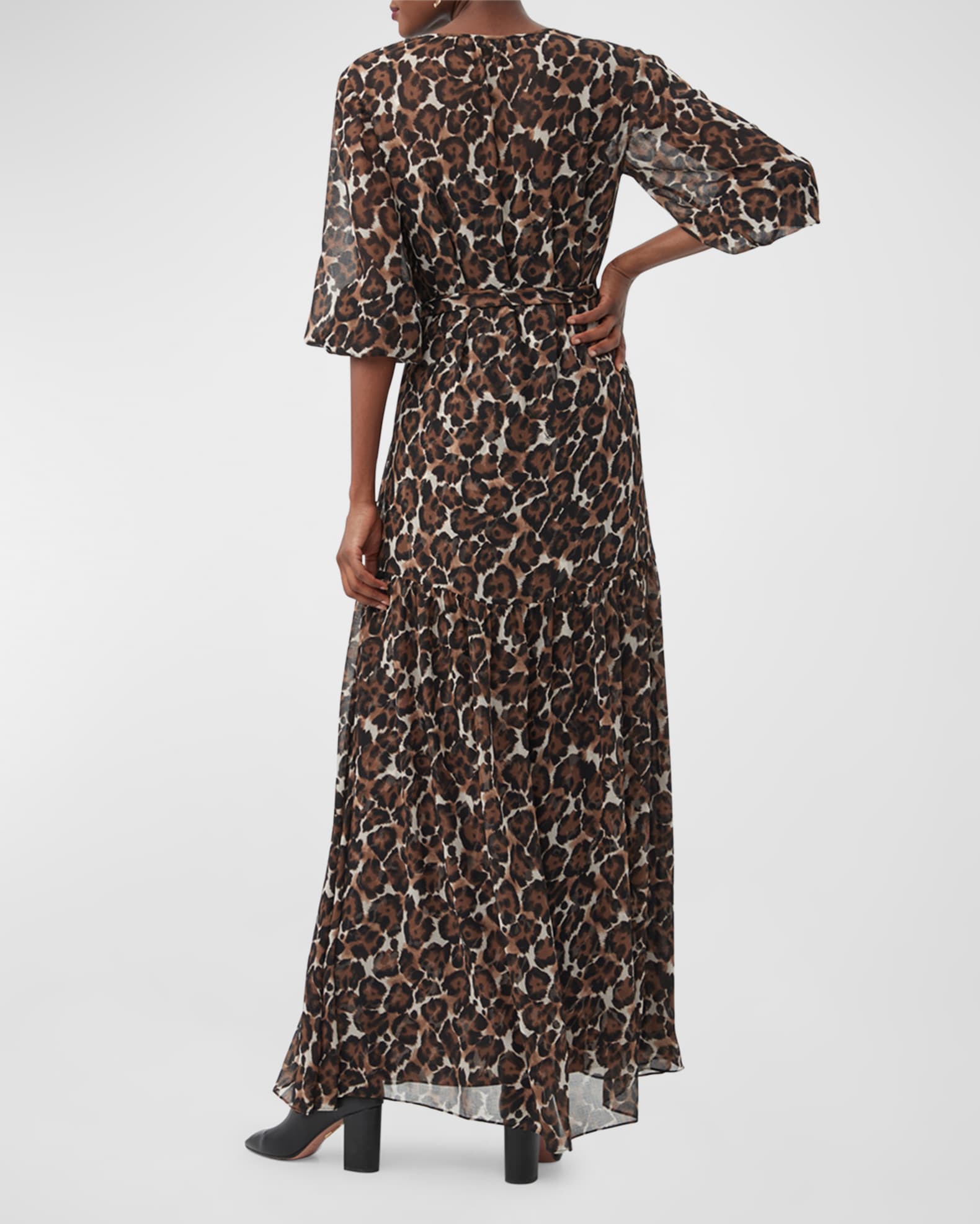 Trina Turk Shalina Animal-Print A-Line Maxi Dress | Neiman Marcus
