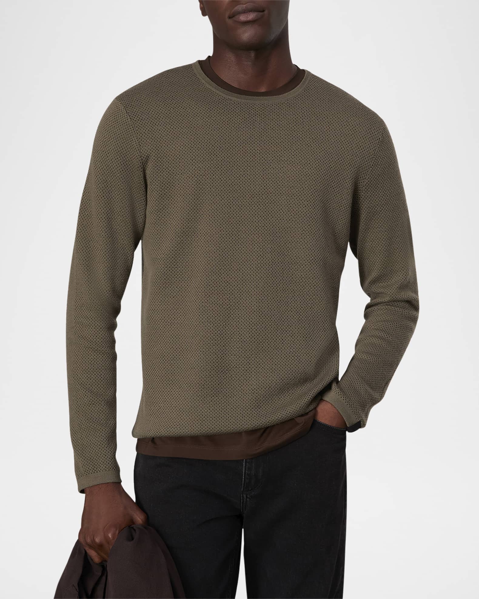 Rag & Bone Men's Bennet Textured Sweatshirt | Neiman Marcus