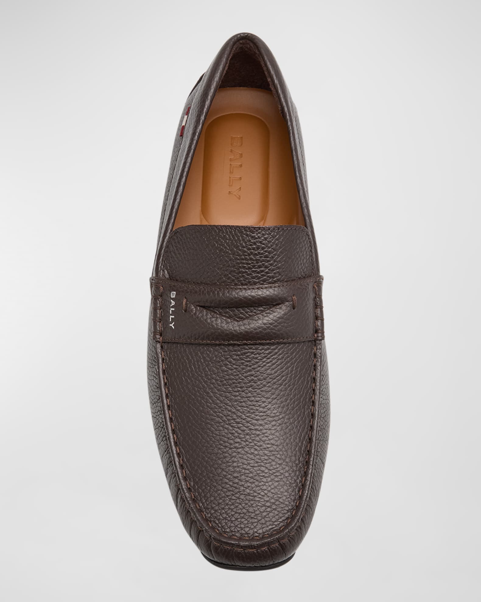 Bally Men's Palven Pilot Grained Leather Drivers | Neiman Marcus