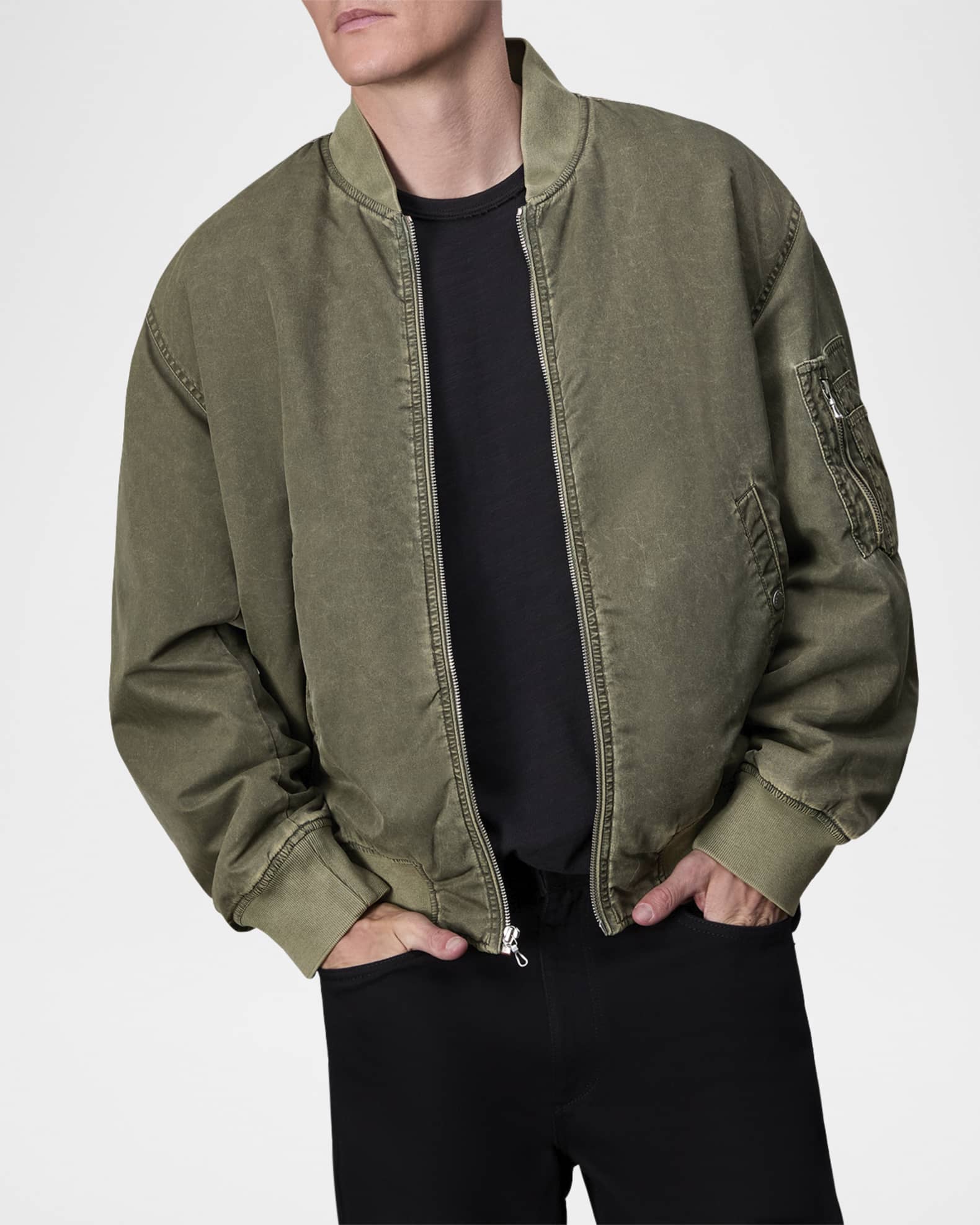 Rag & Bone Men's Manston Nylon Bomber Jacket | Neiman Marcus