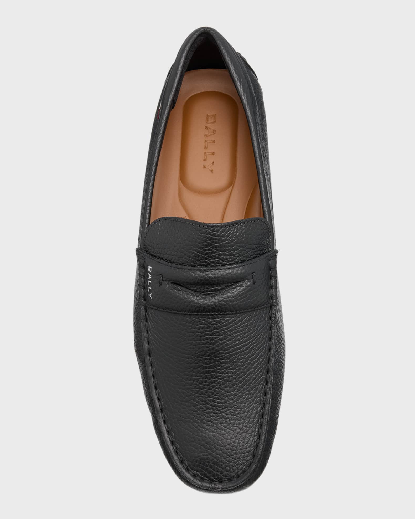 Bally Men's Palven Pilot Grained Leather Drivers | Neiman Marcus