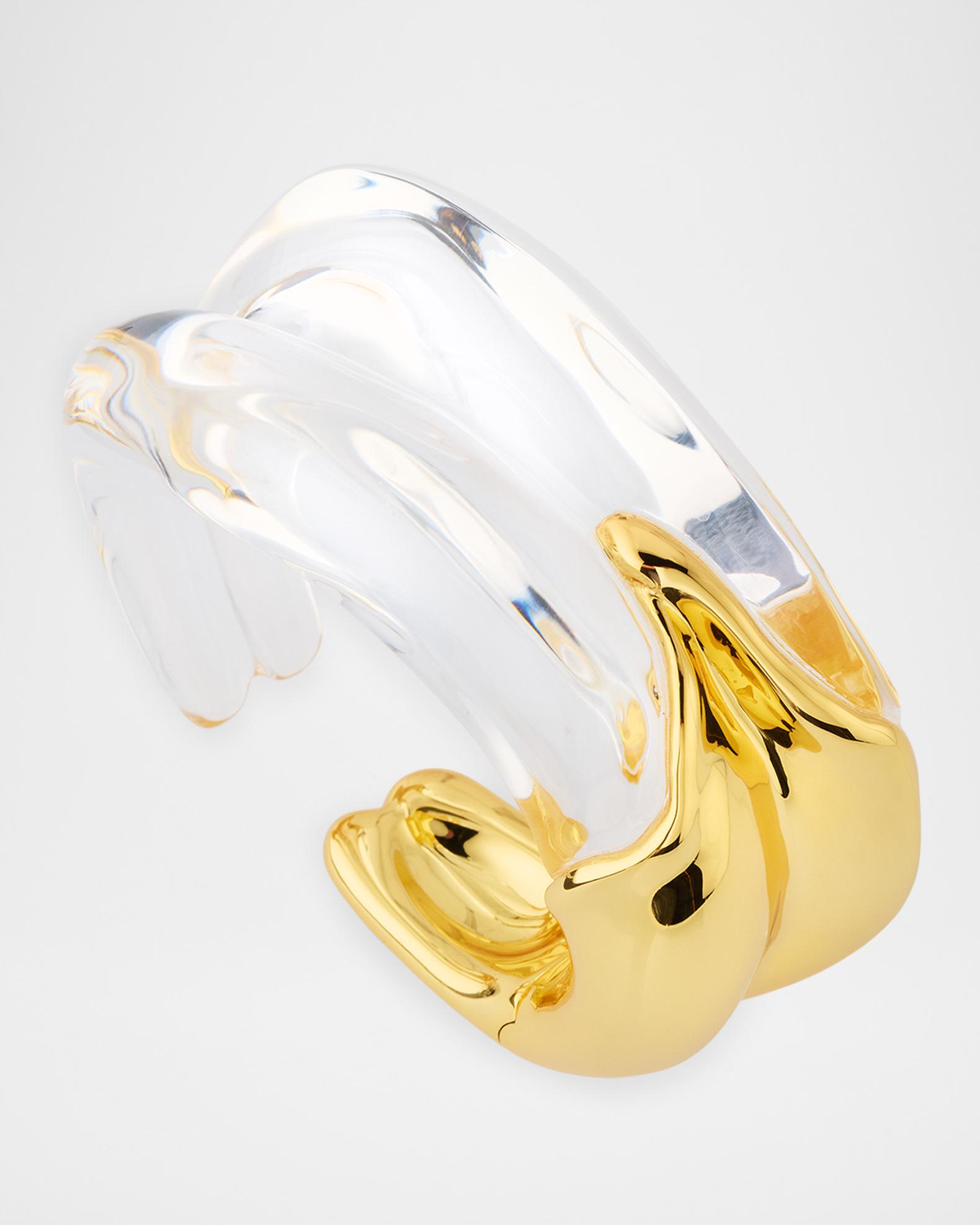 Alexis Bittar Liquid Lucite Wave Hinged Cuff | Neiman Marcus