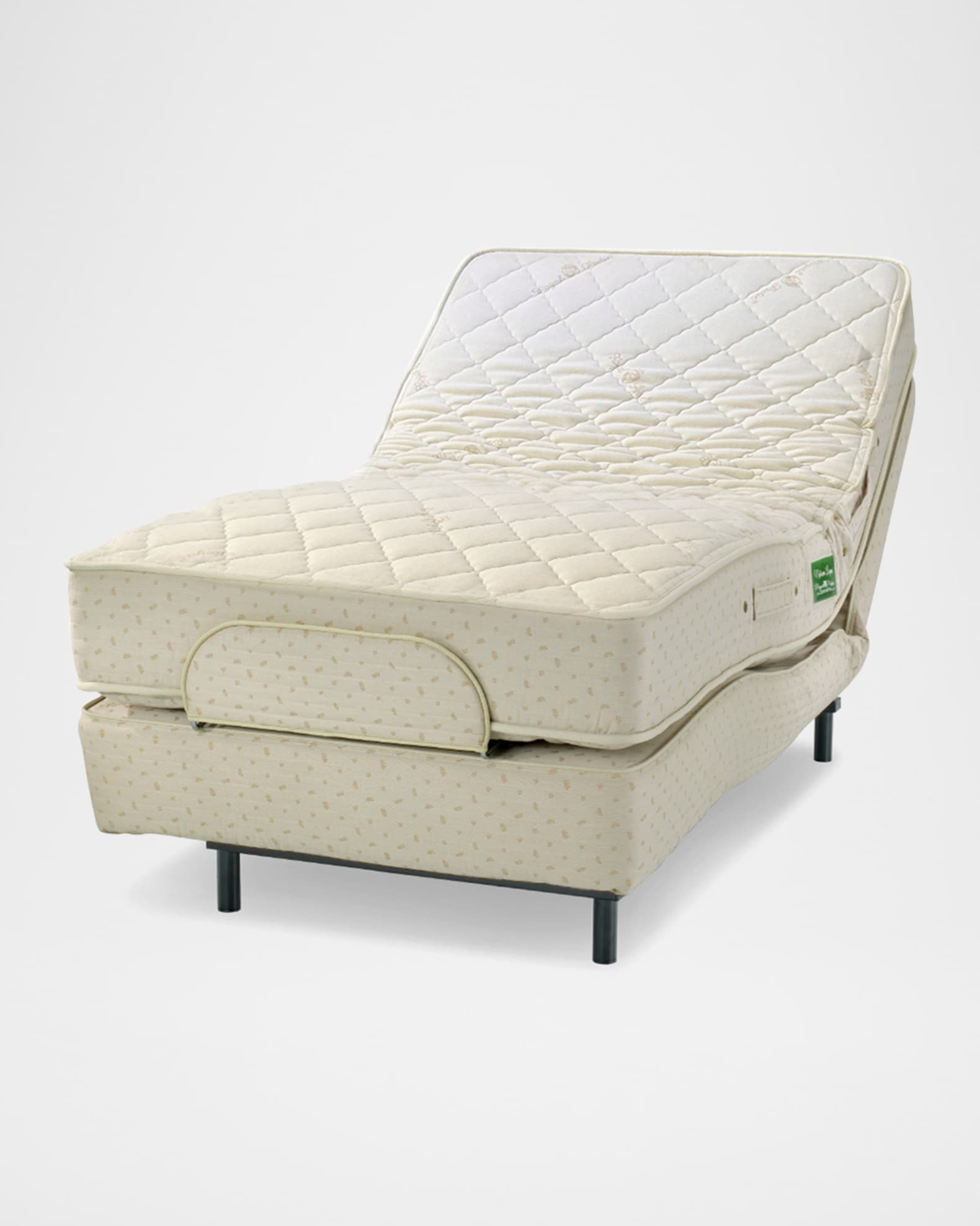 Nature Luxe Latex Quilt Top Mattress w Adjustable Bed Base