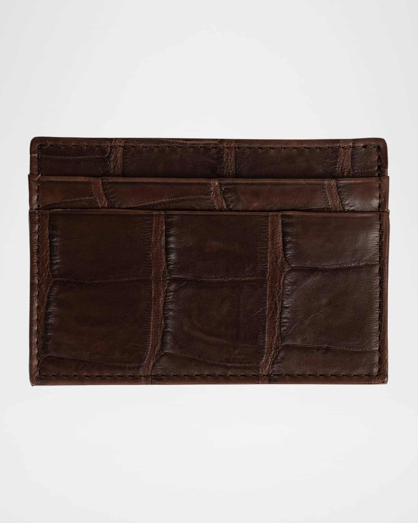 Abas Men's Soft Alligator Leather Card Holder | Neiman Marcus