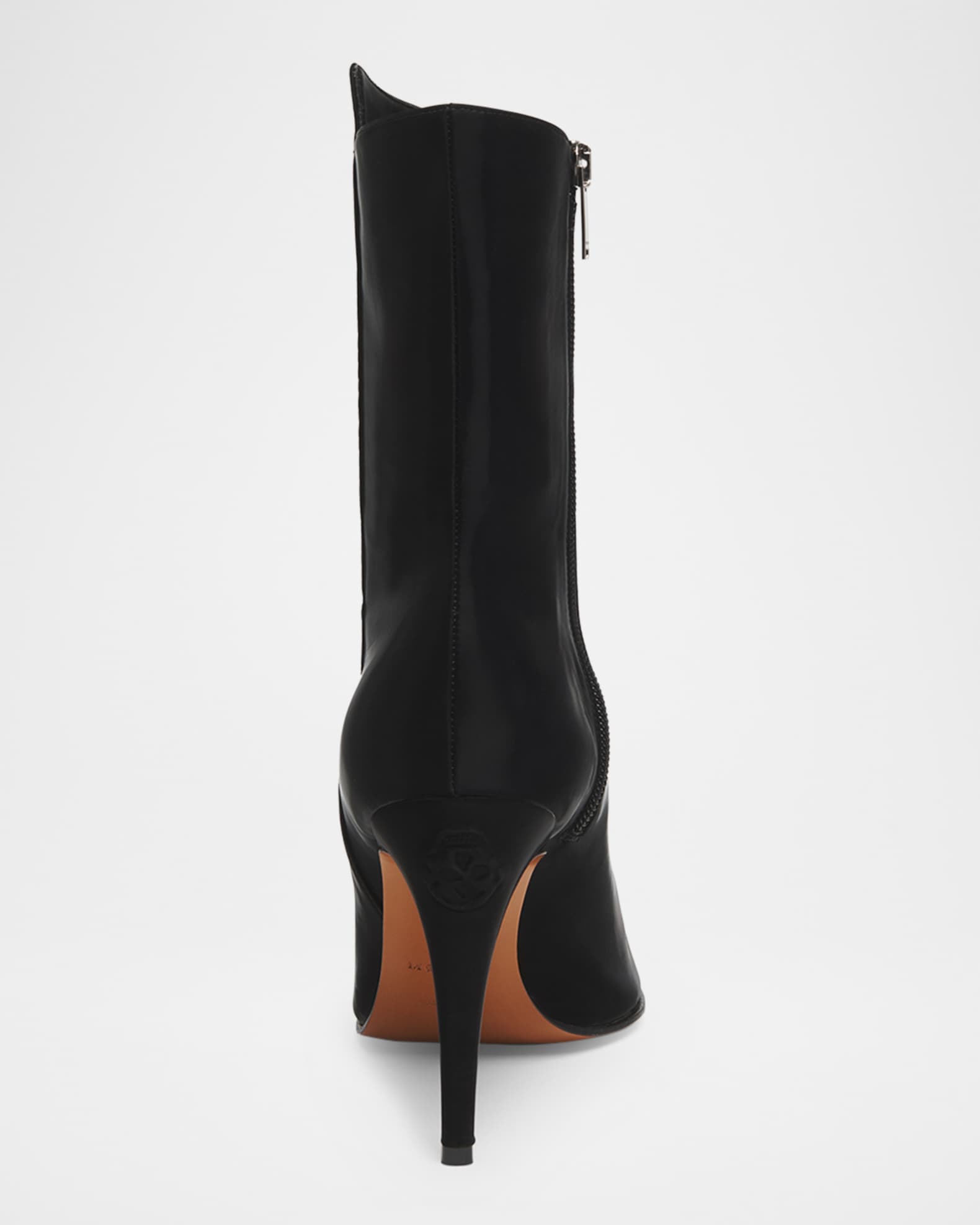 McQueen Birdee Jersey Coated Stiletto Booties | Neiman Marcus