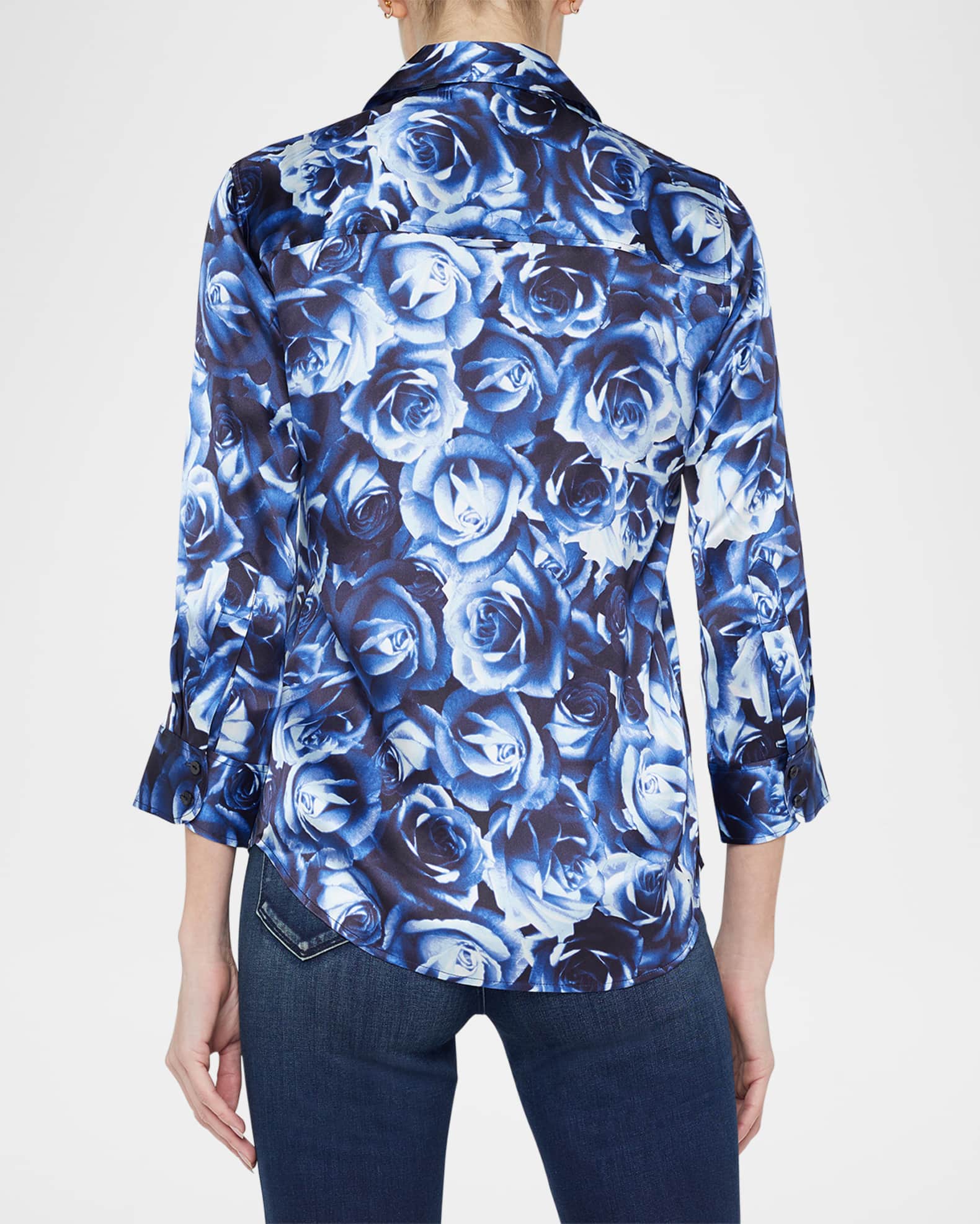 L'Agence Dani Rose Silk Blouse | Neiman Marcus