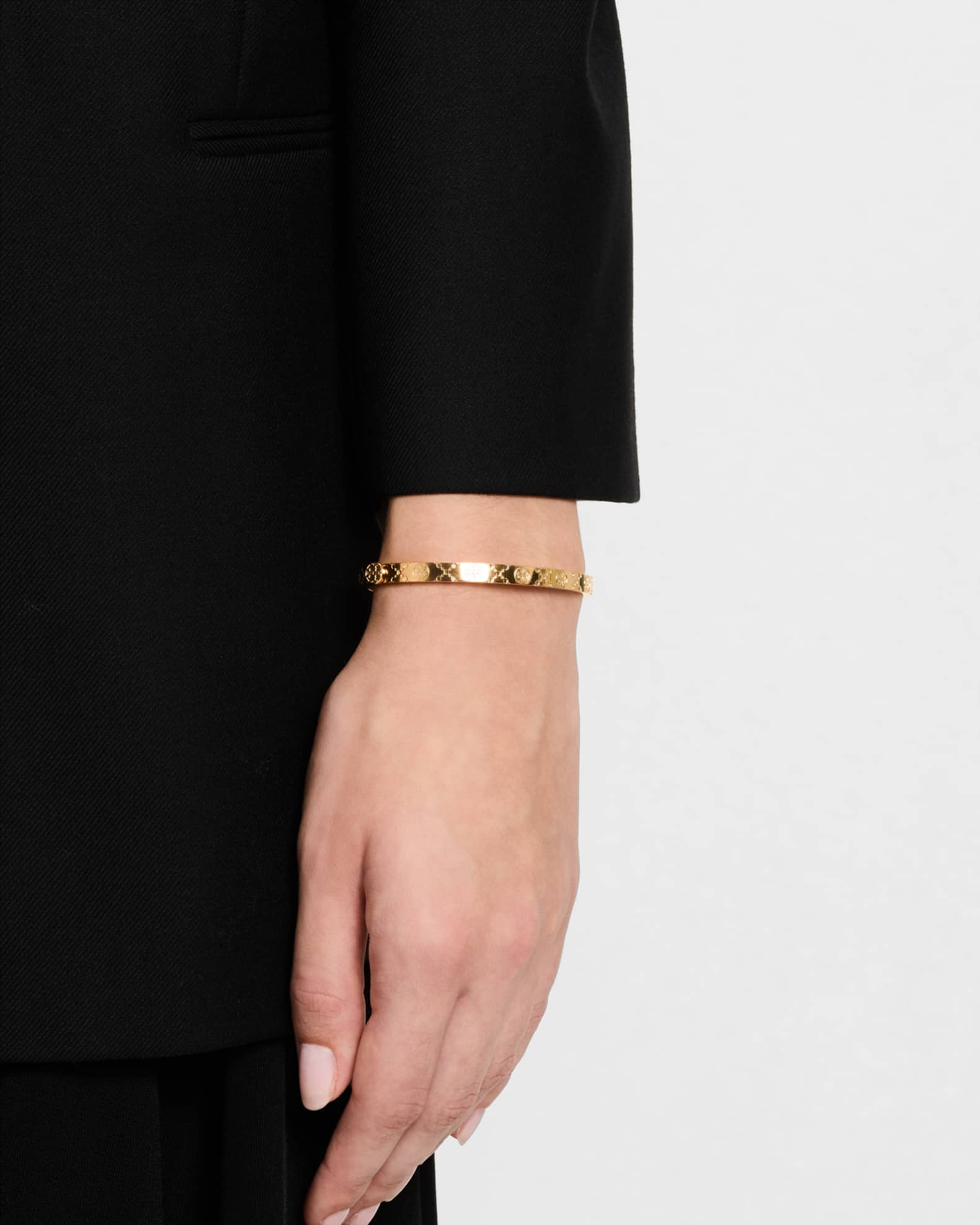Tory Burch Thin Icon T Monogram Hinge Bracelet | Neiman Marcus
