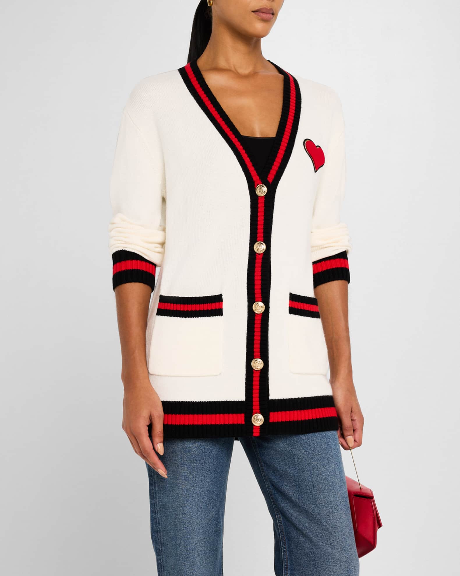 Alice + Olivia Bradford Collegiate Cardigan | Neiman Marcus