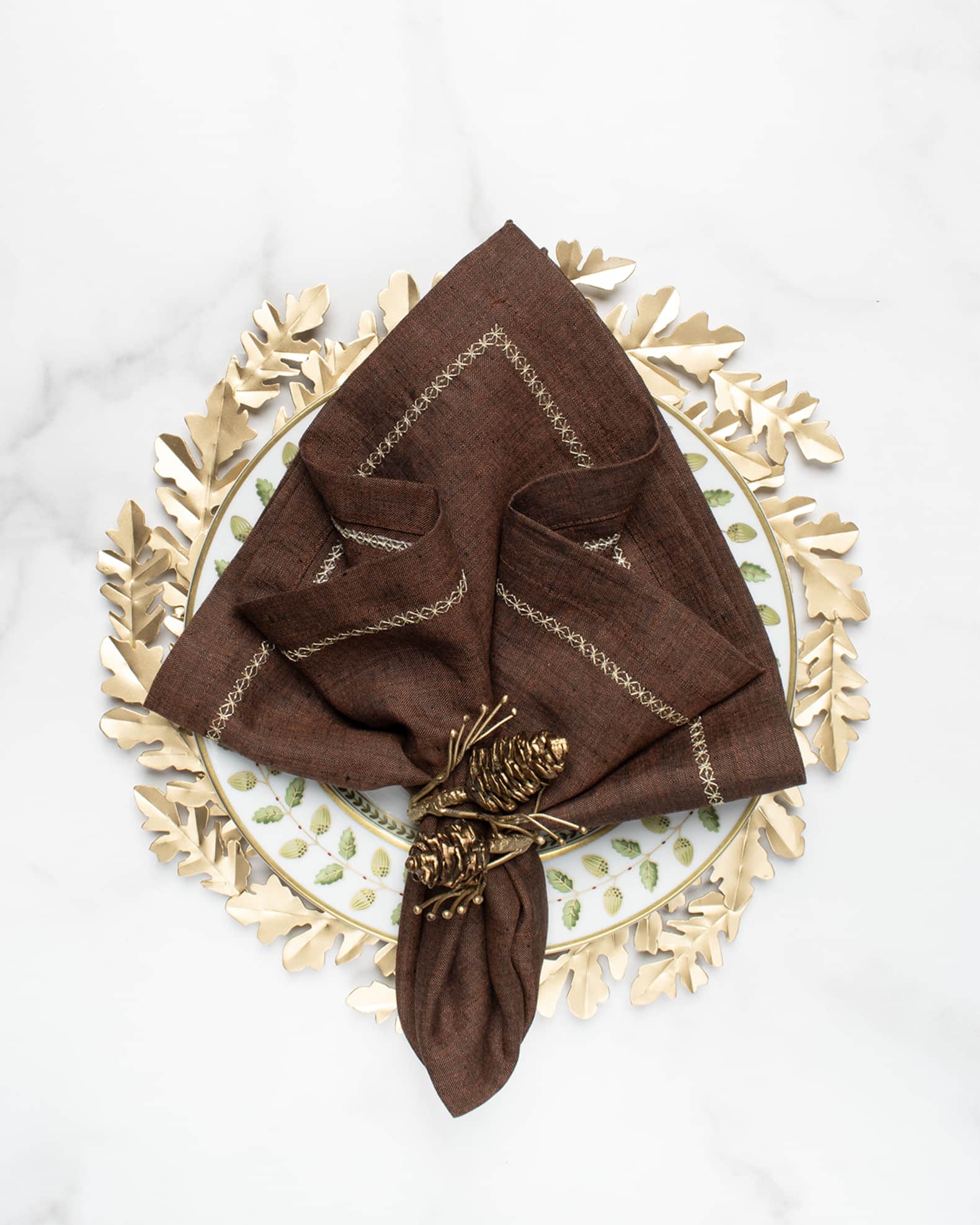 Gilded Leaves Table Linens Collection | Neiman Marcus