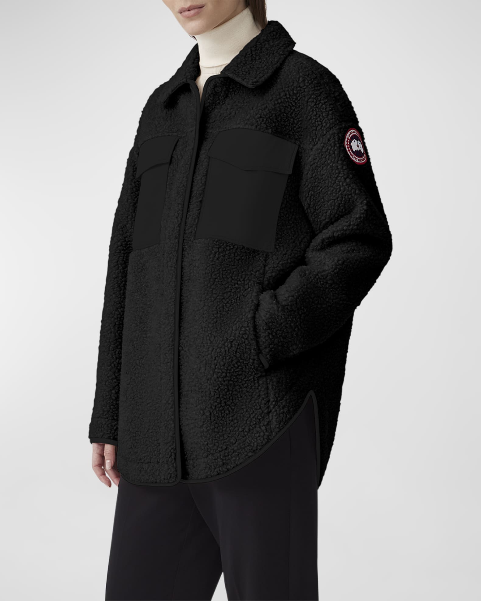 Canada Goose Simcoe Breathable Lightweight Sherpa Shacket | Neiman Marcus