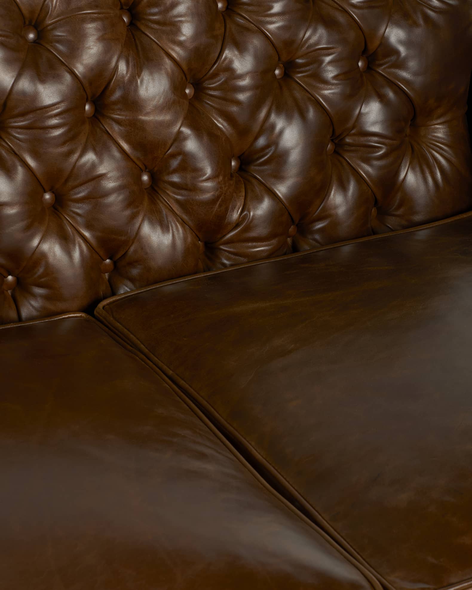 Old Hickory Tannery Bronya Tufted Leather Sofa, 86" | Neiman Marcus