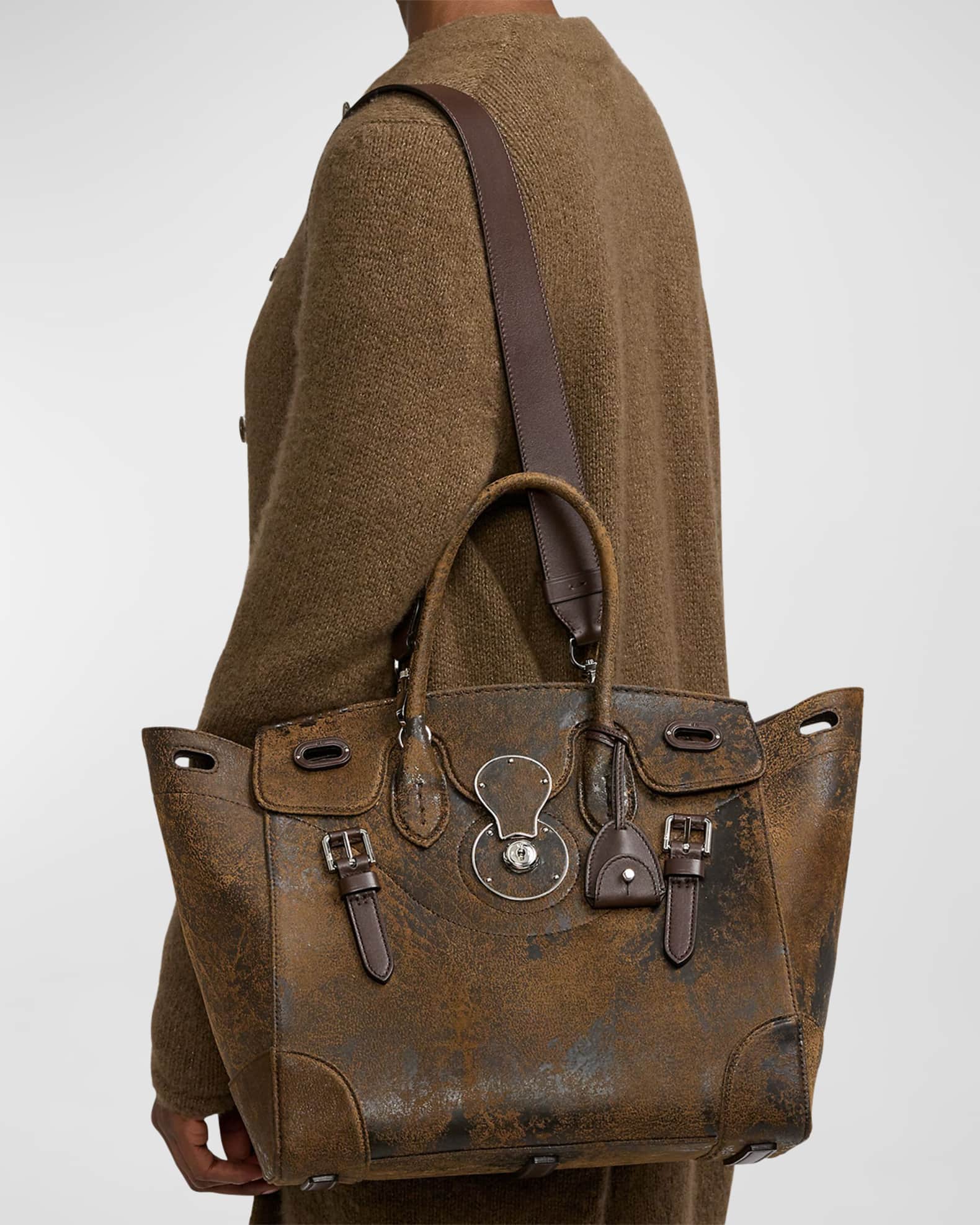 Ralph Lauren Collection Soft Ricky 33 Printed Flocked Denim Bag ...