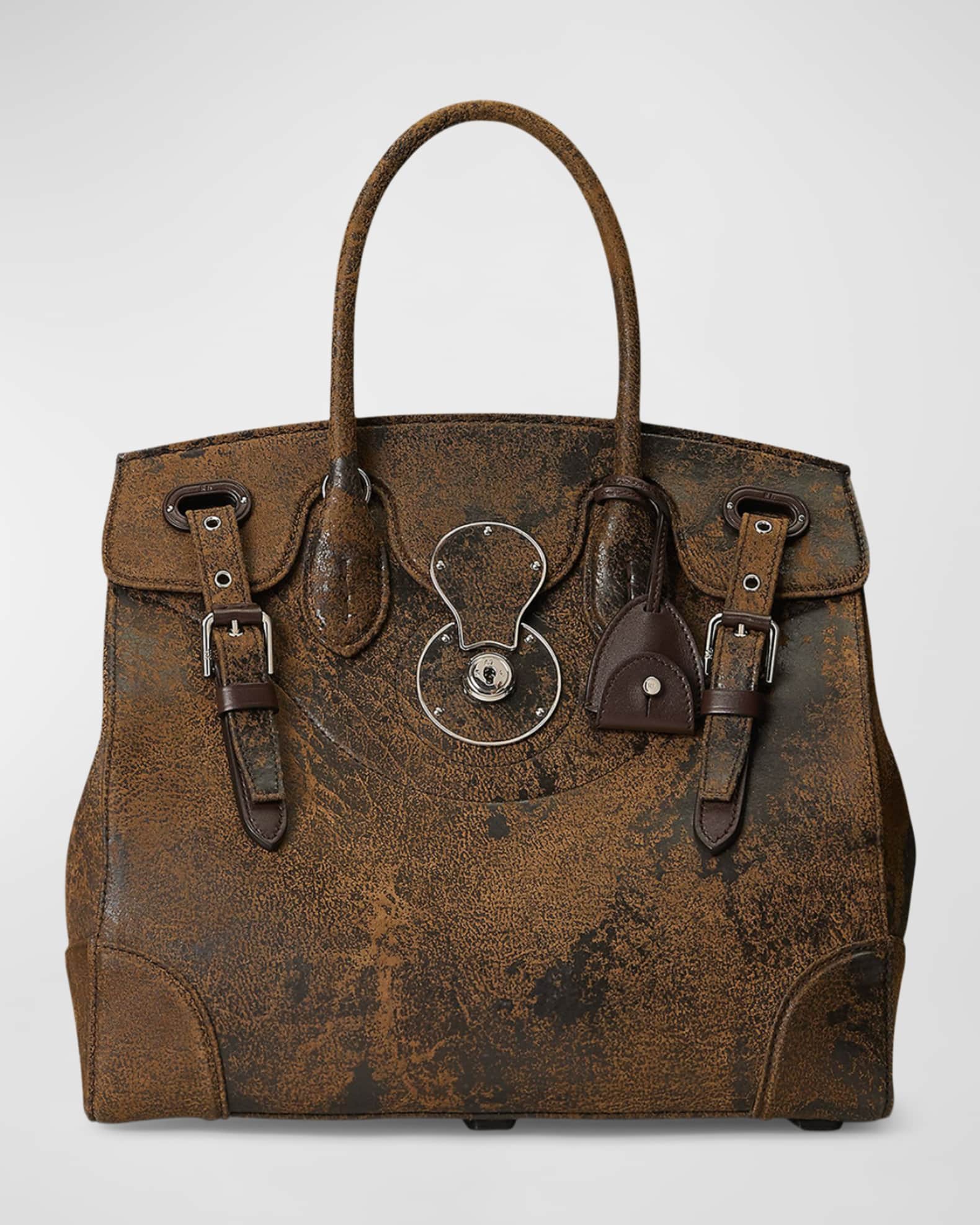 Ralph Lauren Collection Soft Ricky 33 Printed Flocked Denim Bag ...