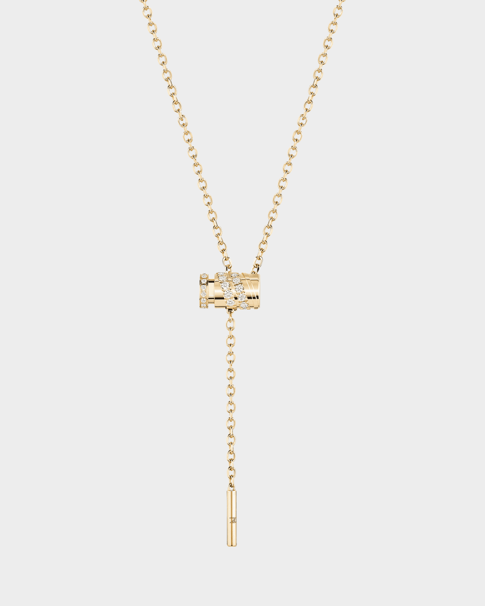 Nouvel Heritage 18K Pave Mini Latch Necklace | Neiman Marcus