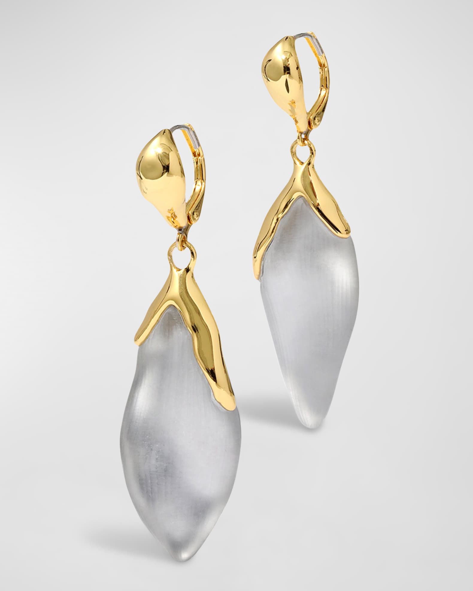 Alexis Bittar Luminous Lucite Petal Leverback Earrings | Neiman Marcus